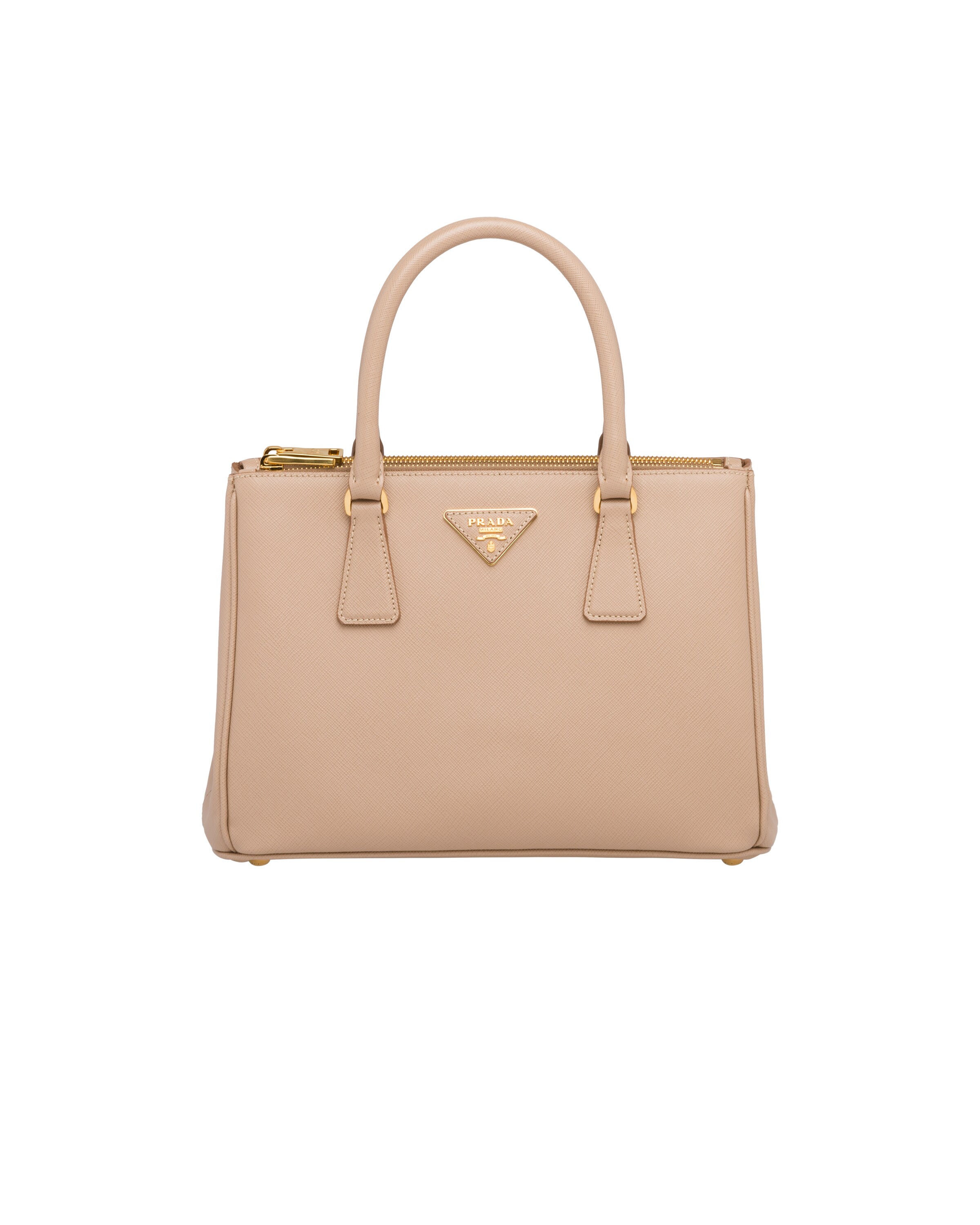 Sac Prada Galleria en cuir Saffiano Beige Camée | Prada