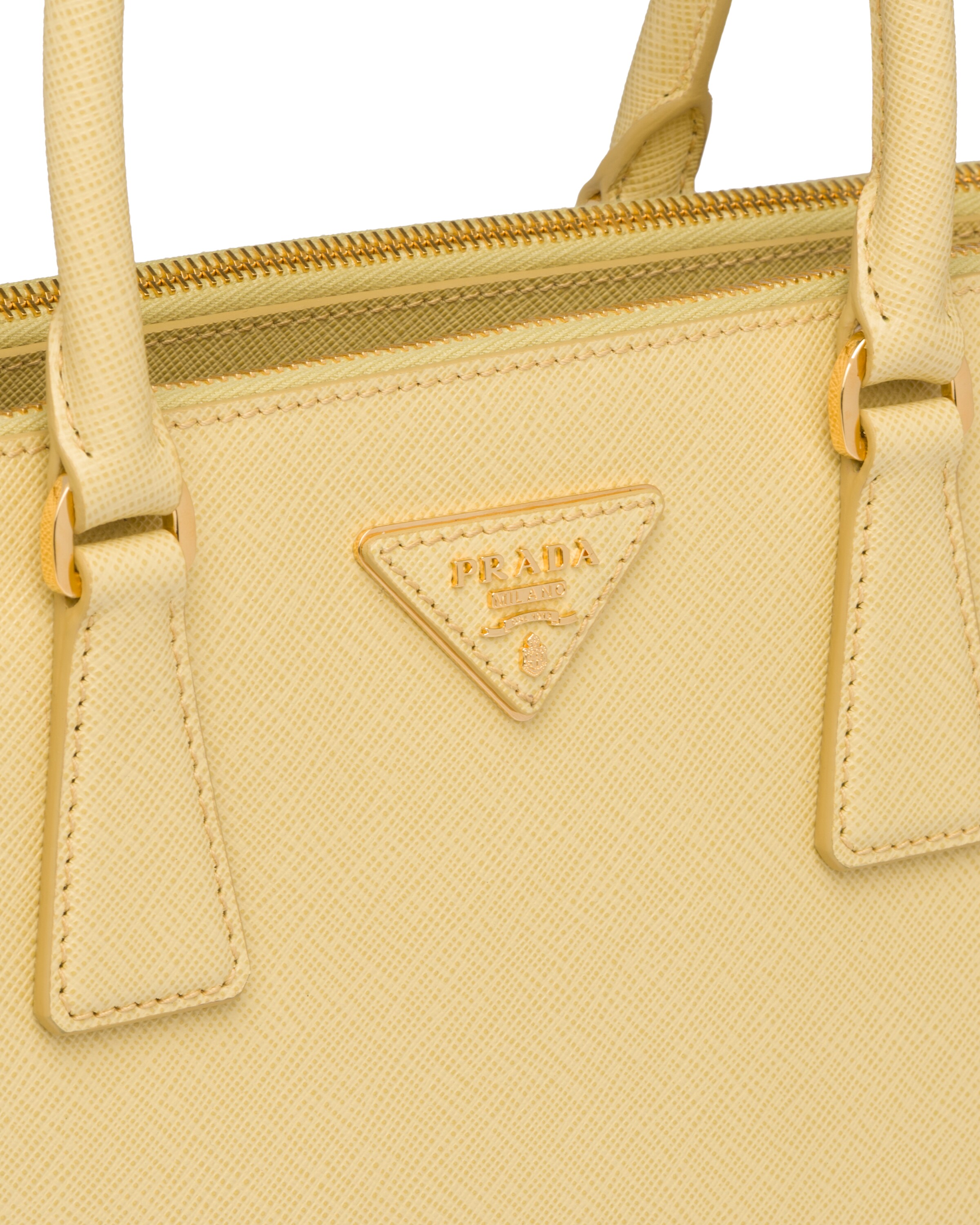 Pollen Yellow Prada Galleria Saffiano leather medium bag | Prada