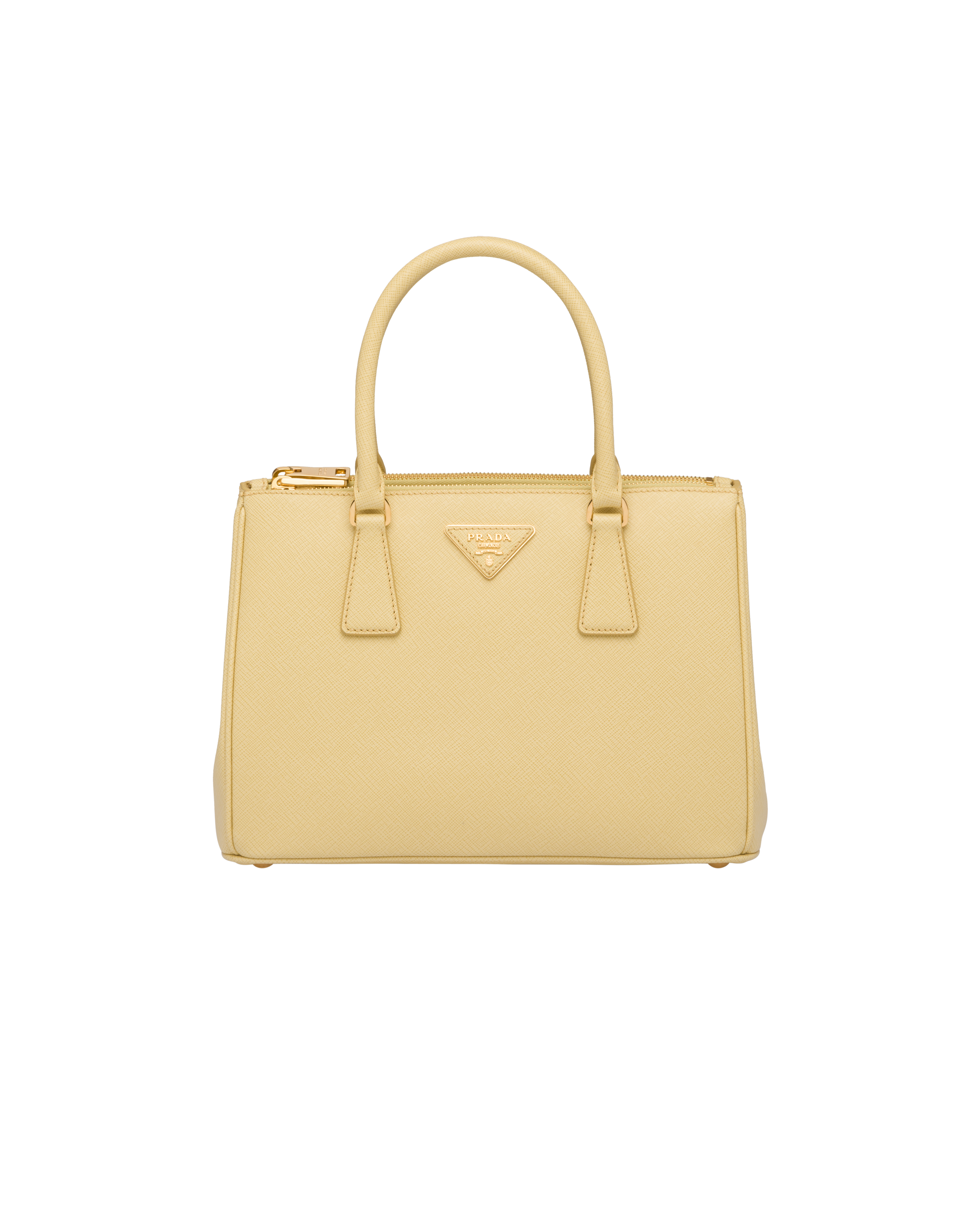 Pollen Yellow Prada Galleria Saffiano leather medium bag | Prada