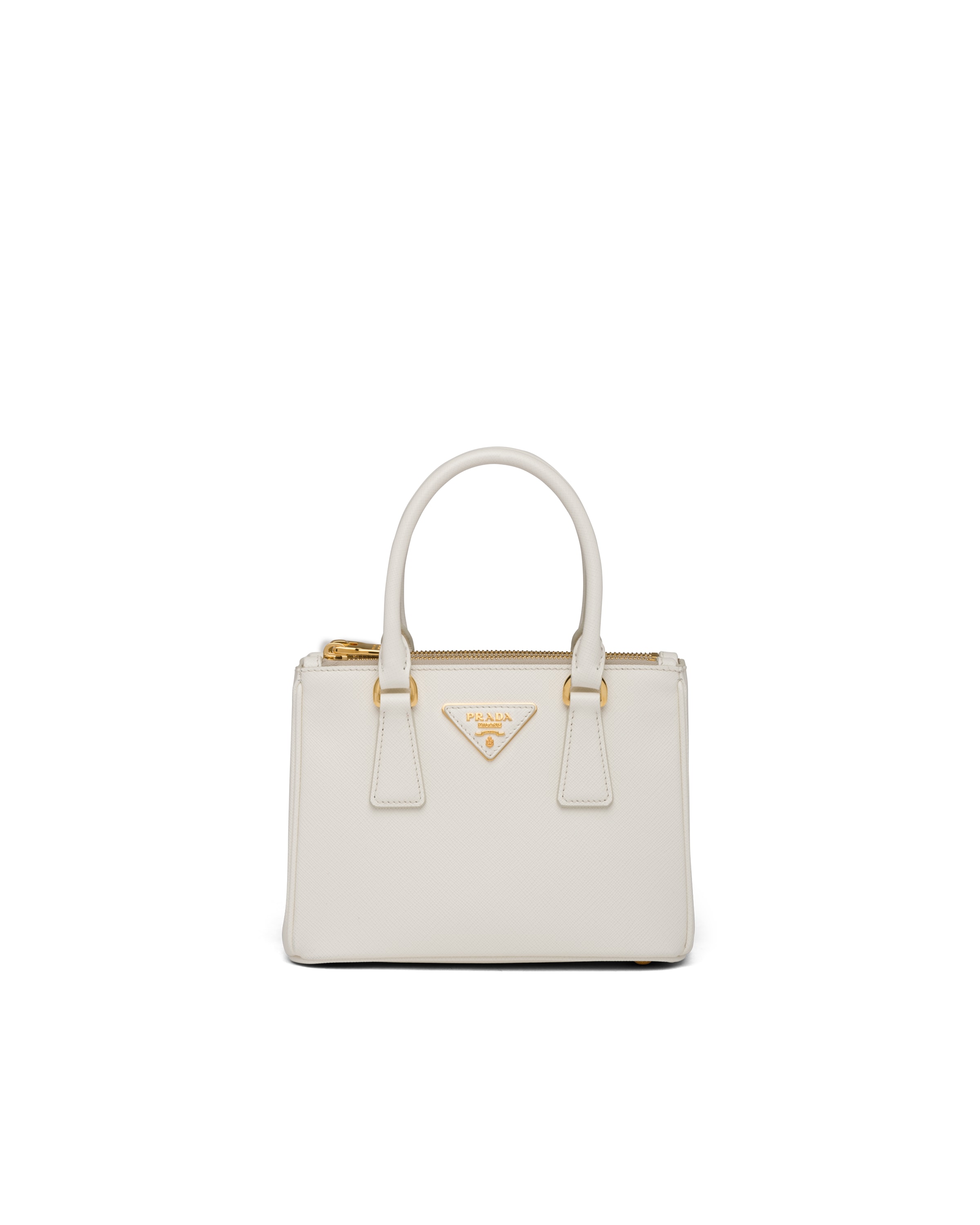 White Prada Galleria Saffiano leather micro-bag | Prada