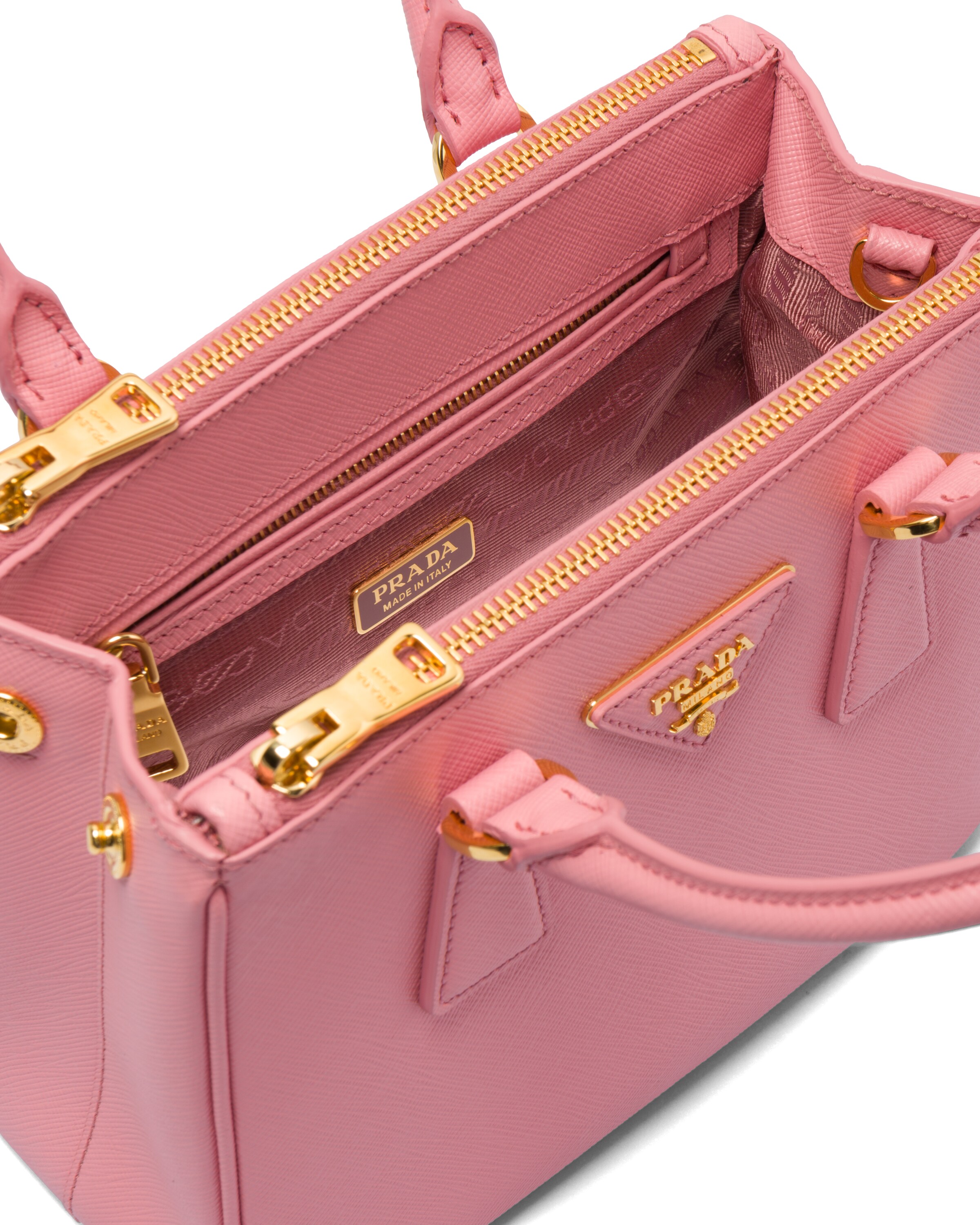 Petal Pink Prada Galleria Saffiano leather micro-bag | Prada