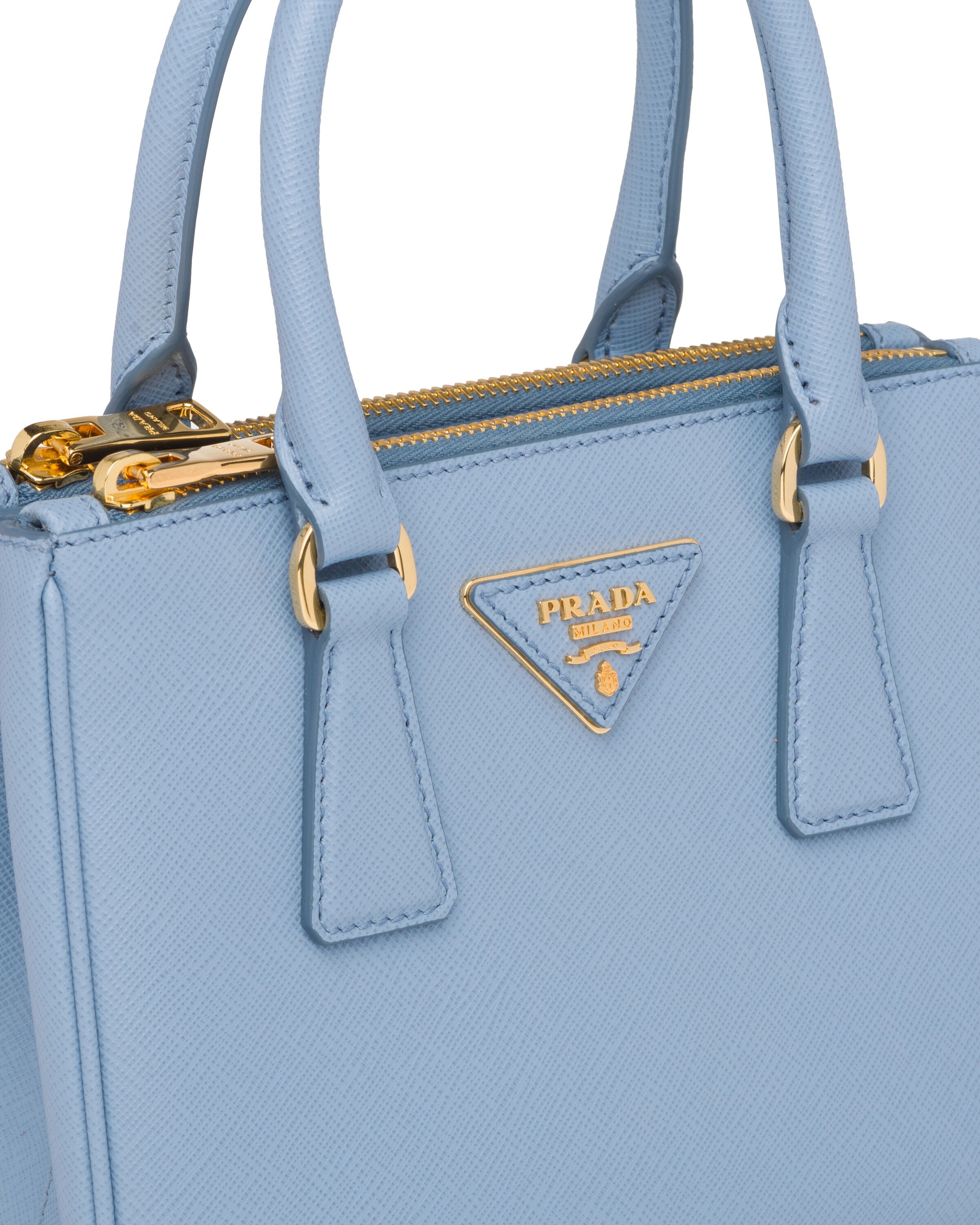 Astral Blue Prada Galleria Saffiano leather micro-bag | Prada