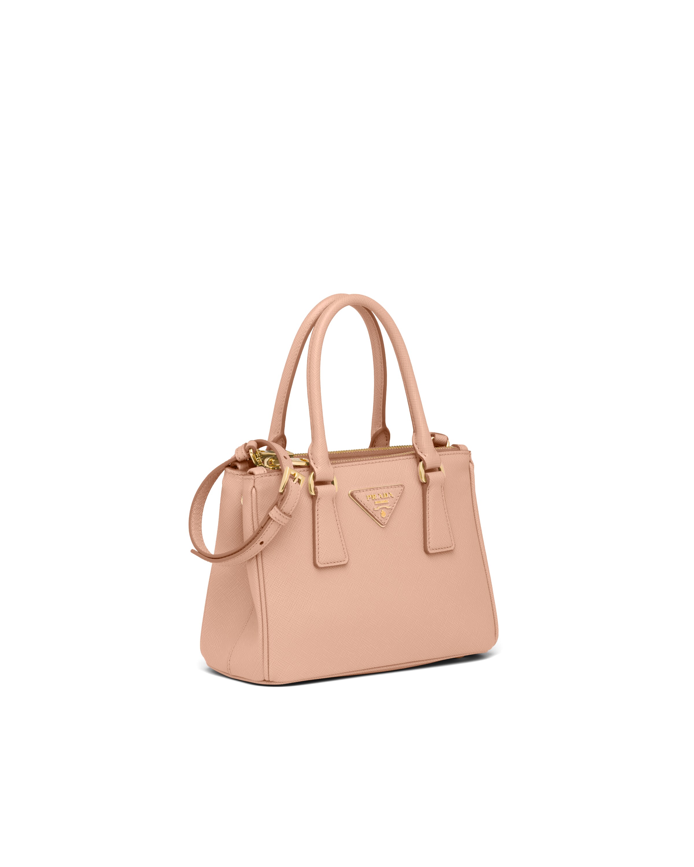 Cameo Beige Prada Galleria Saffiano leather micro-bag | Prada