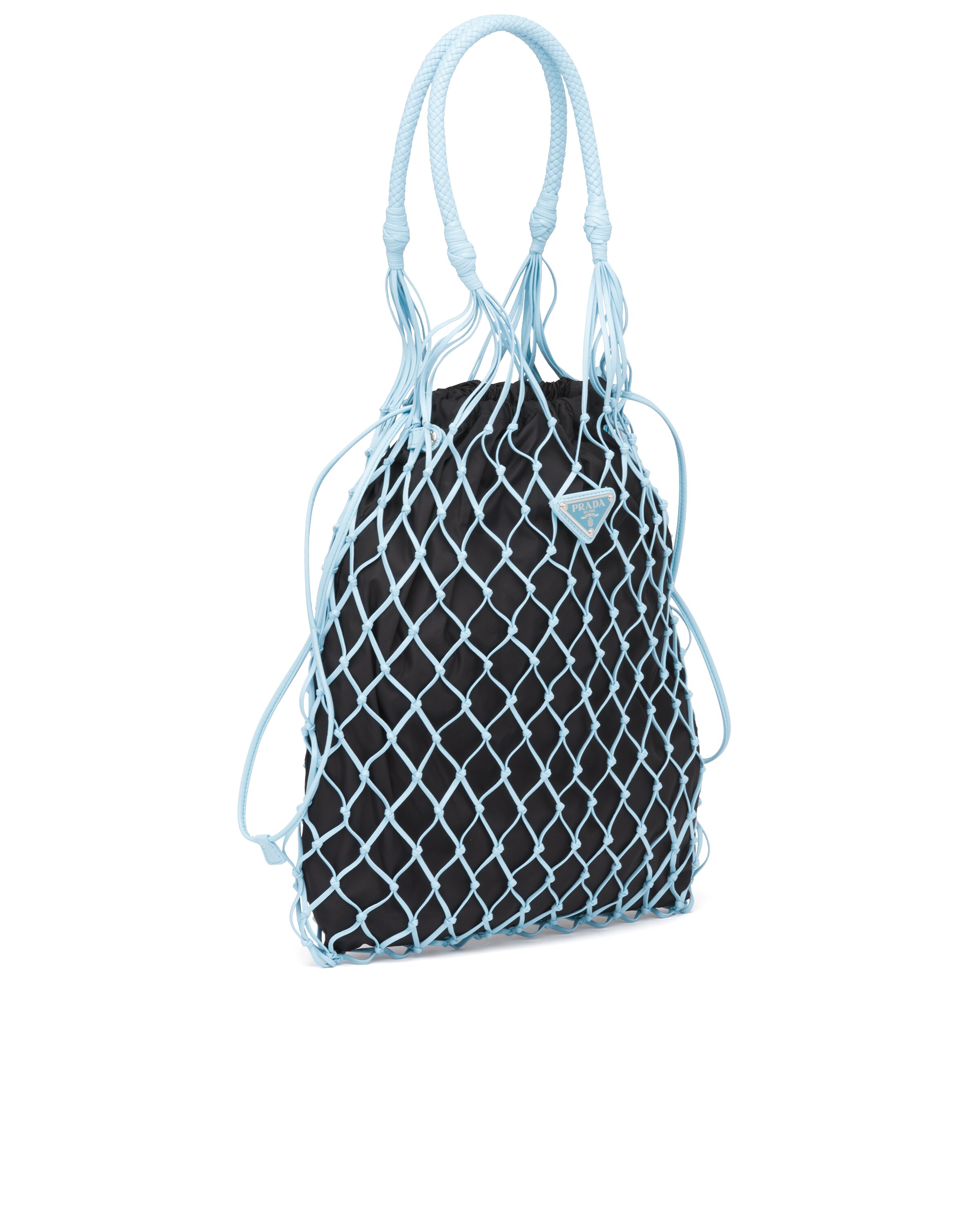 Fabric mesh hobo bucket bag | Prada