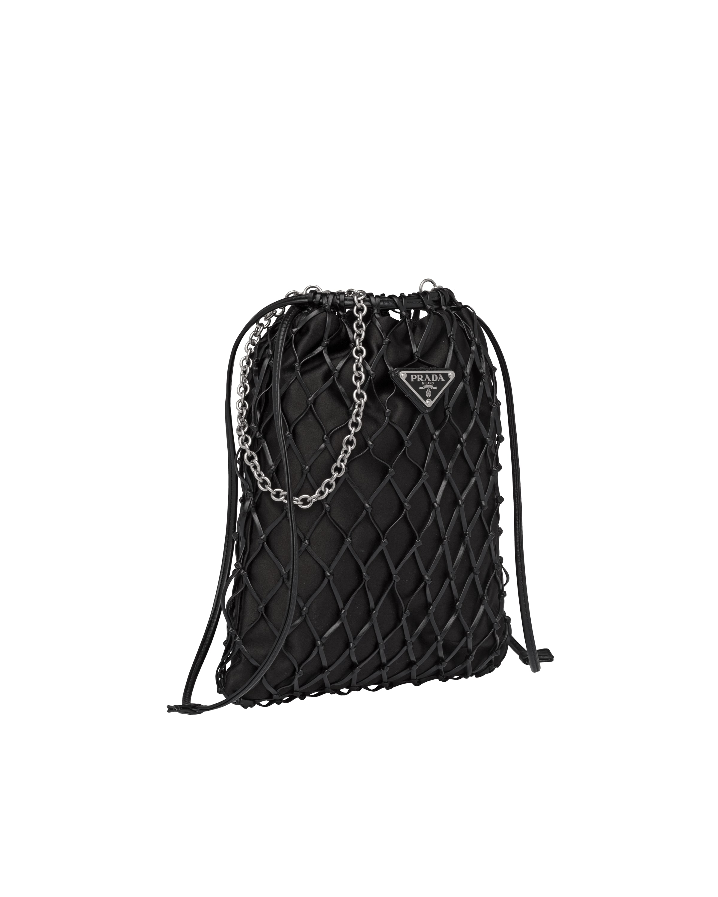 Black Fabric Mesh Bag | Prada