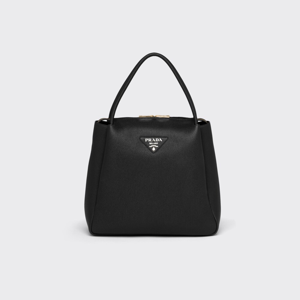 Black Medium leather handbag | Prada