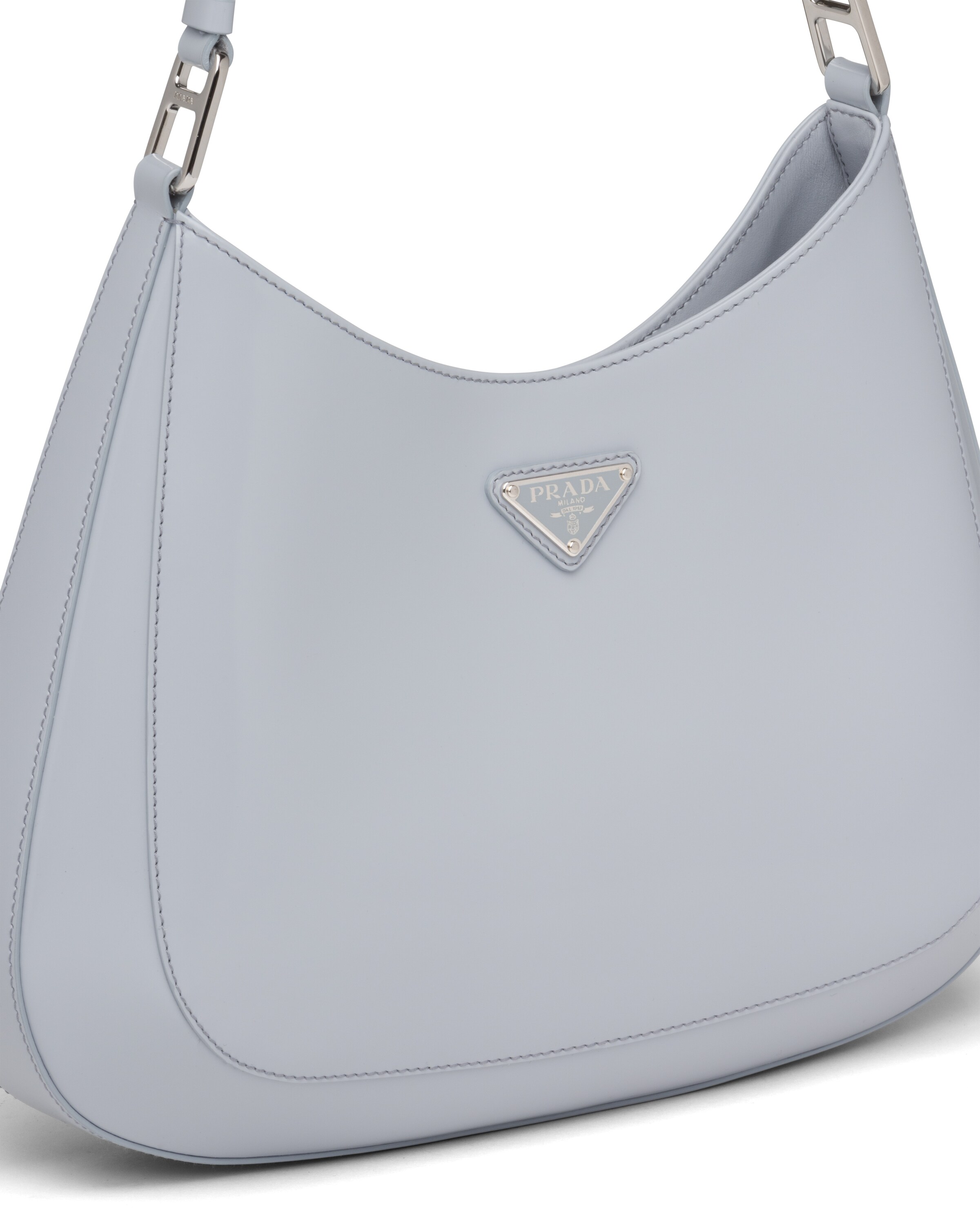 Cornflower Blue Prada Cleo brushed leather shoulder bag | Prada