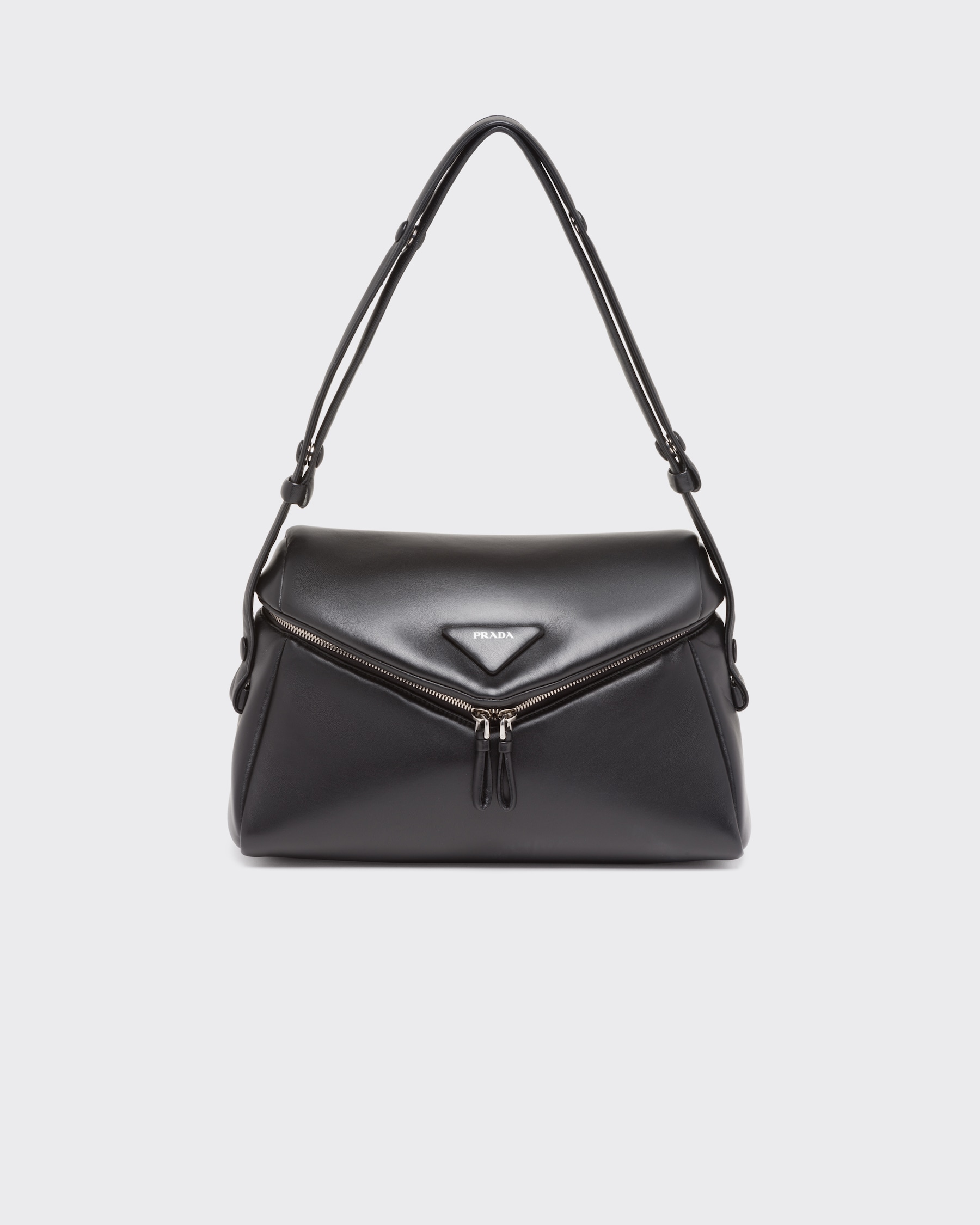 Black Padded Nappa Leather Prada Signaux Bag | PRADA