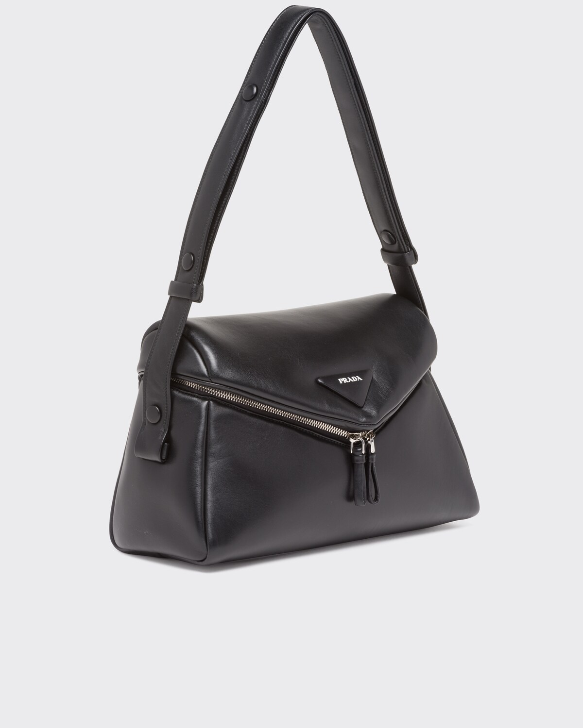 Black Padded Nappa Leather Prada Signaux Bag | PRADA