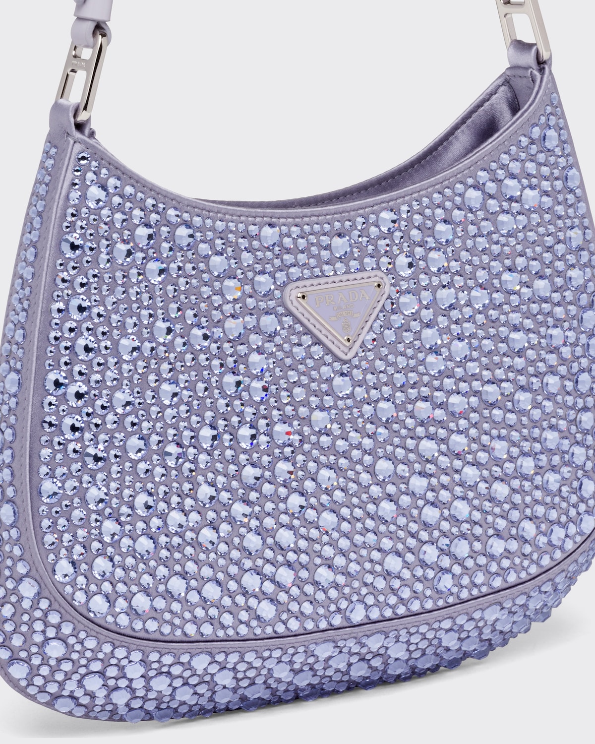 Wisteria Prada Cleo Satin Bag With Crystals | PRADA
