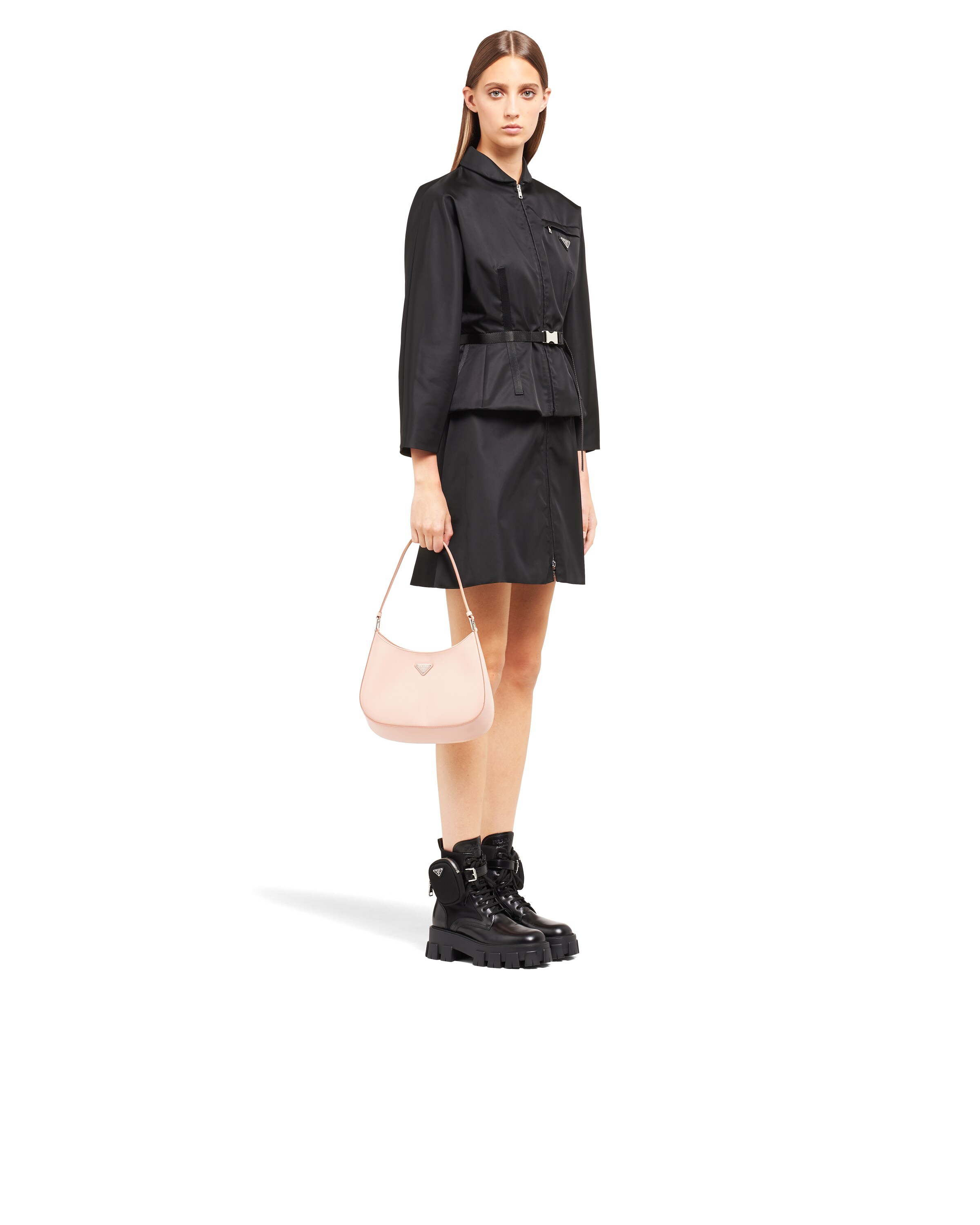 Orchid Pink Prada Cleo brushed leather shoulder bag | Prada