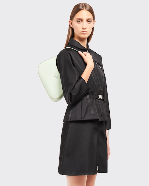 Aqua Prada Cleo brushed leather shoulder bag | Prada