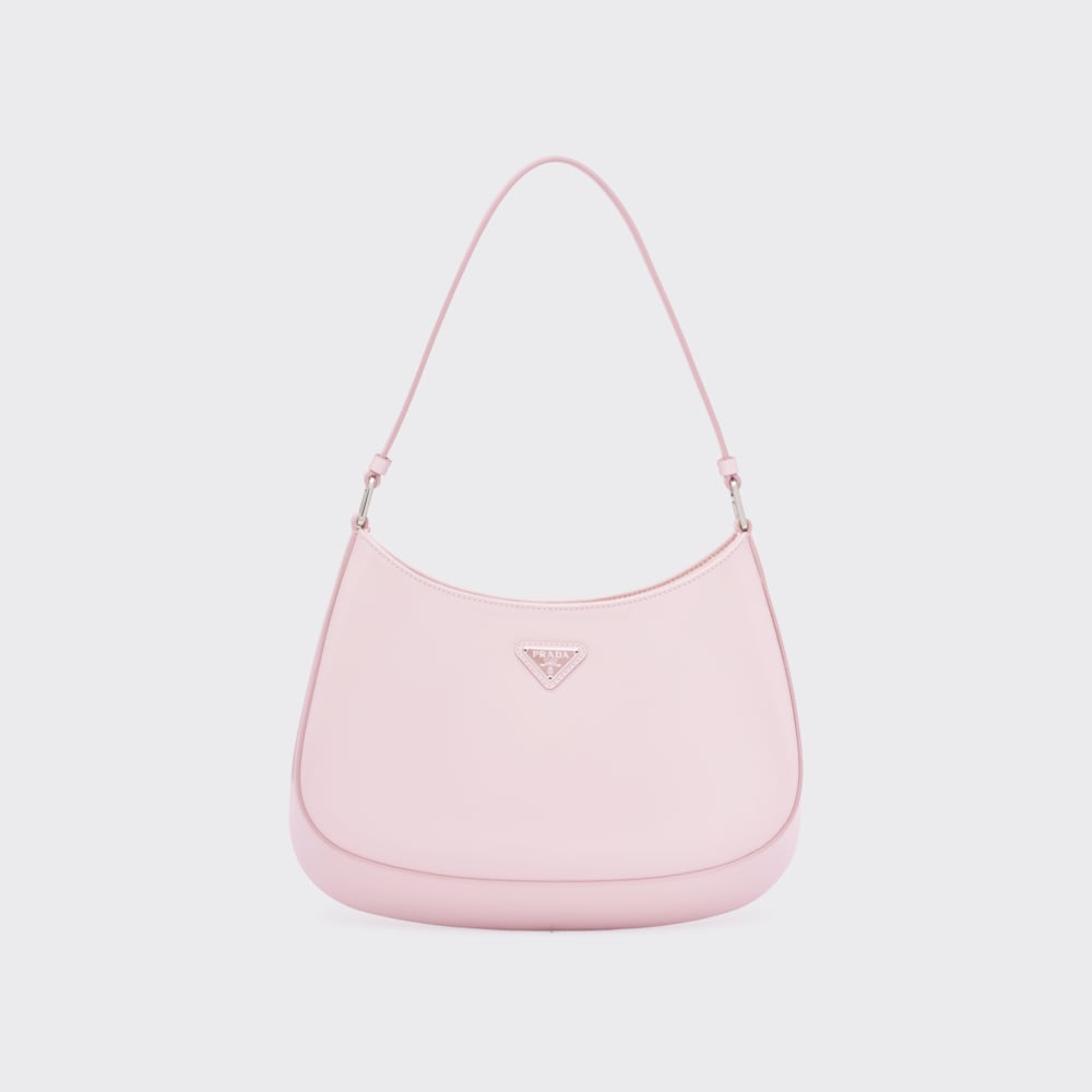 Alabaster Pink Prada Cleo brushed leather shoulder bag | Prada