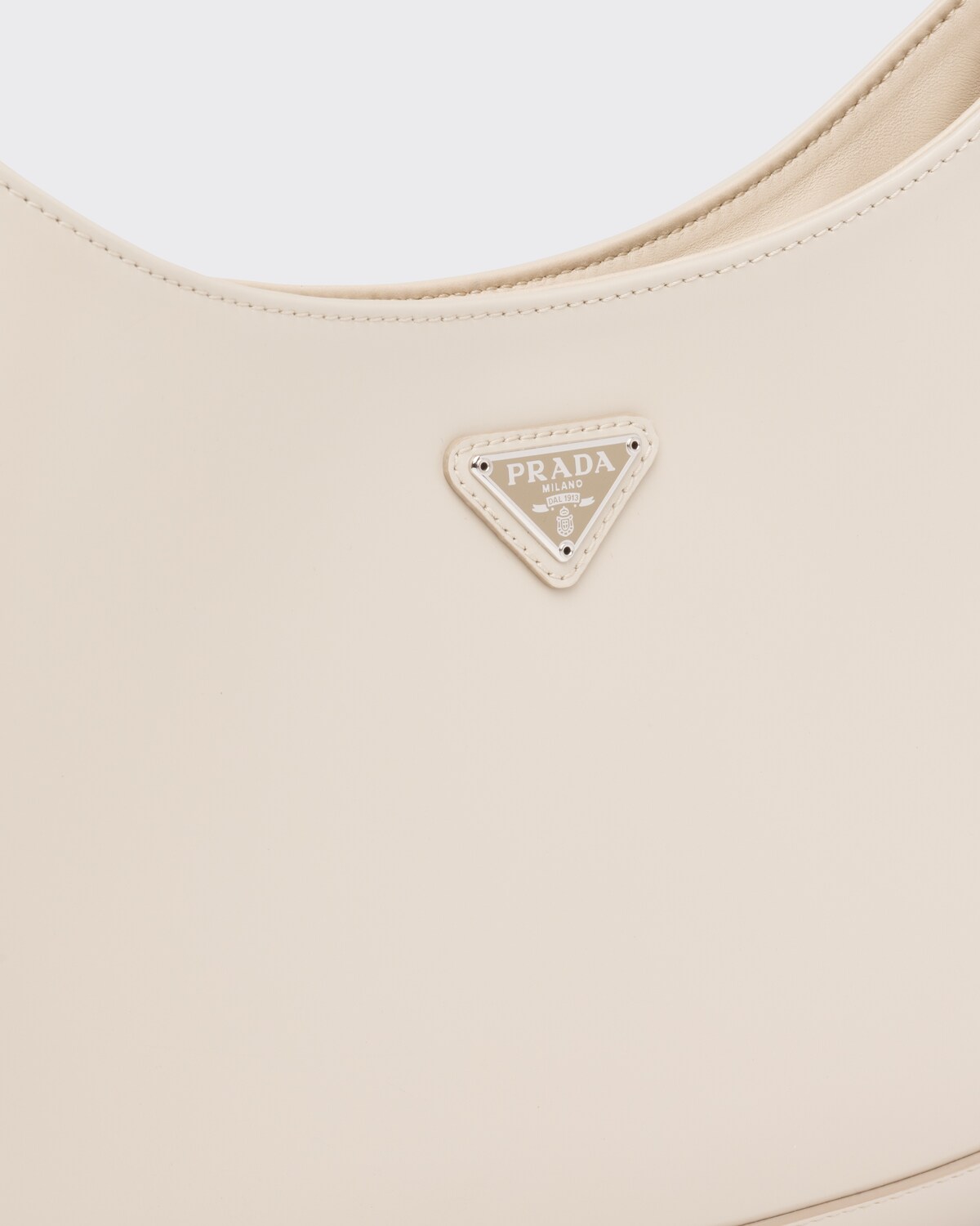 Desert Beige Prada Cleo Brushed Leather Shoulder Bag | PRADA