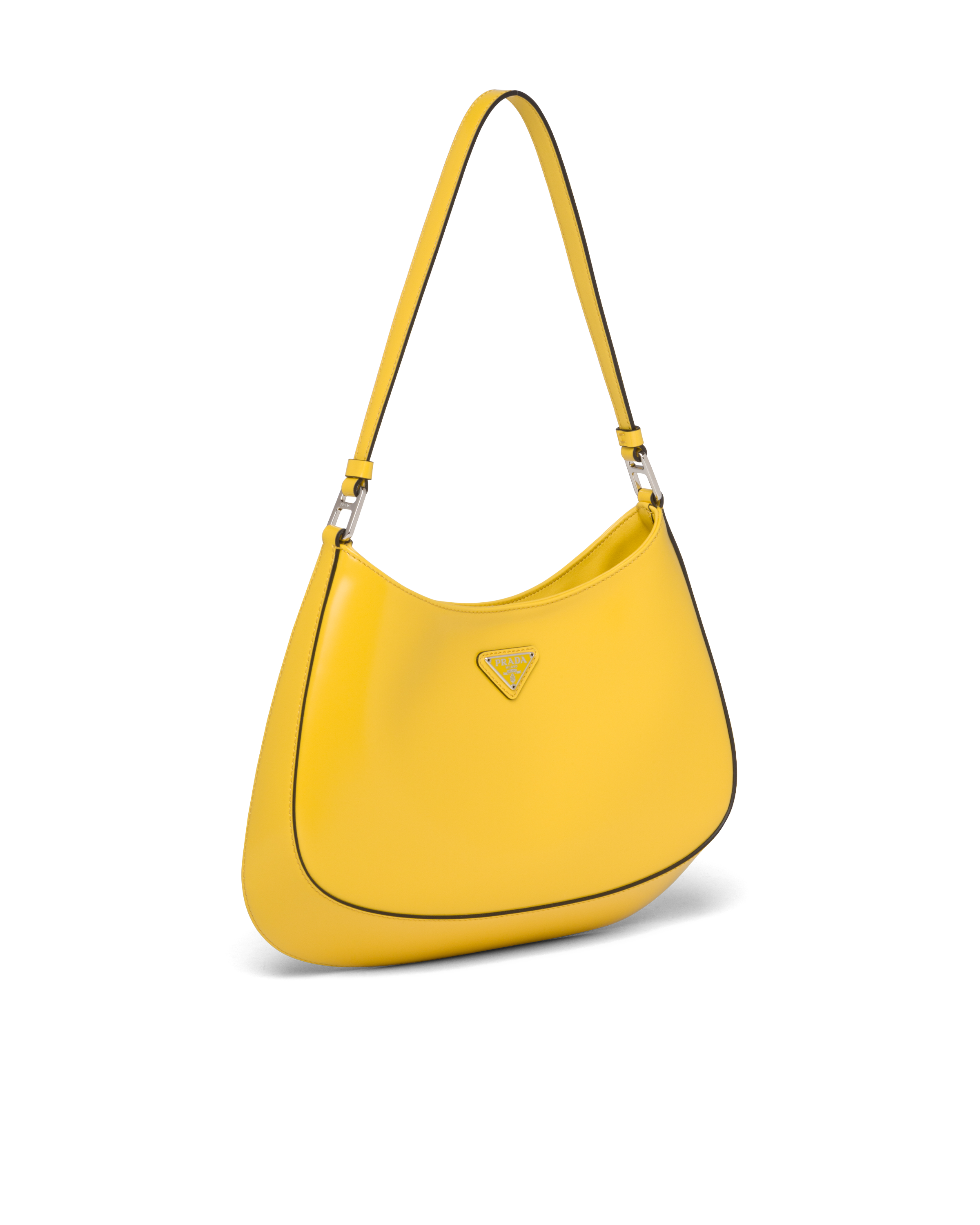 Bright Yellow N Prada Cleo brushed leather shoulder bag | Prada