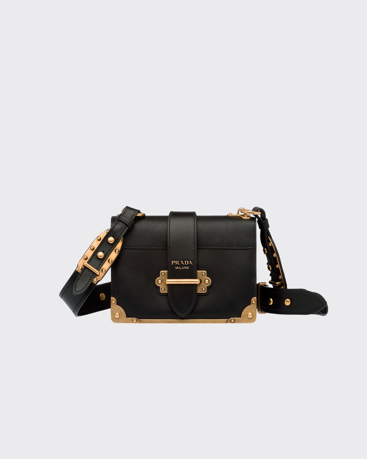 Black Leather Prada Cahier Bag | PRADA