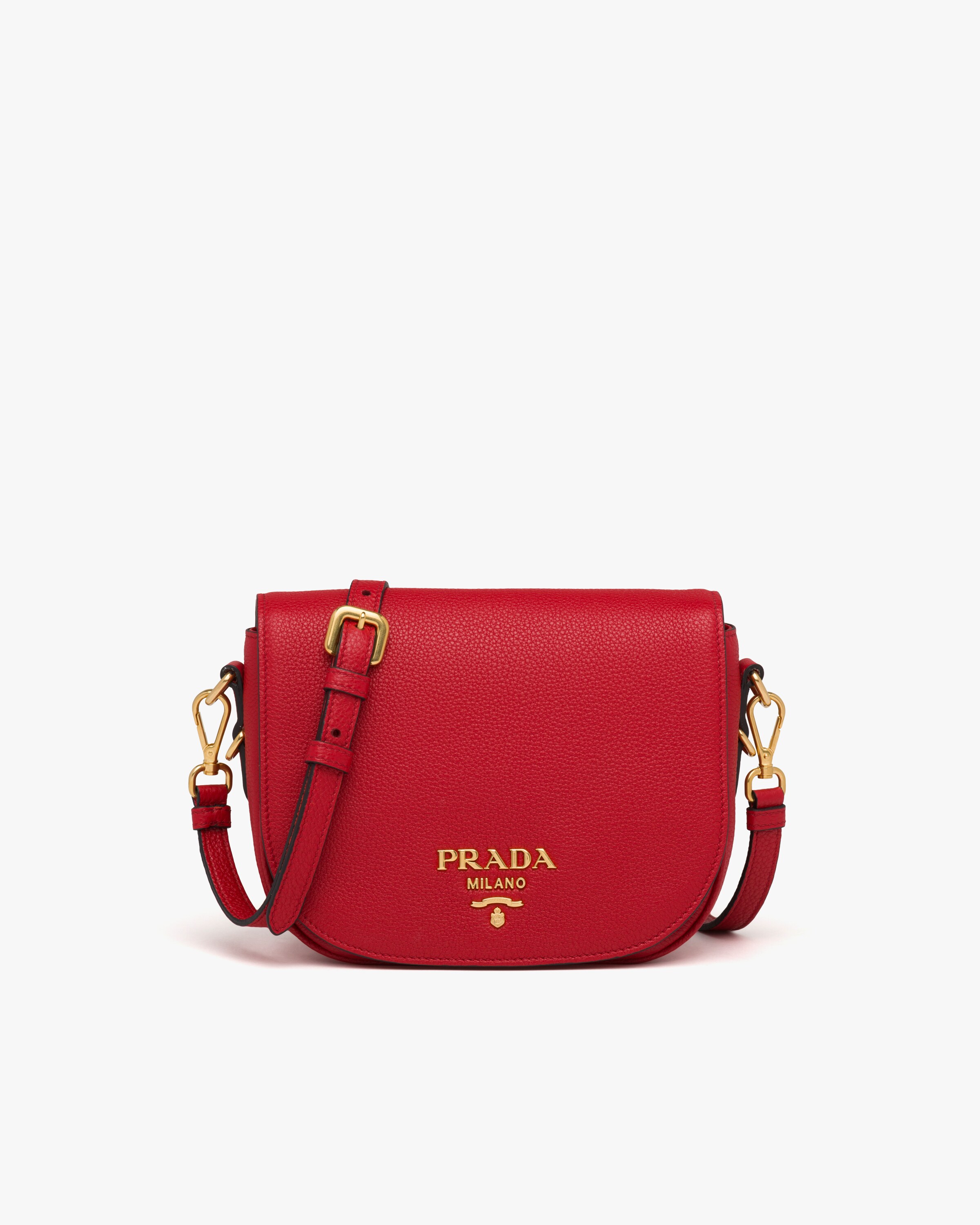 Red D Leather shoulder bag | Prada