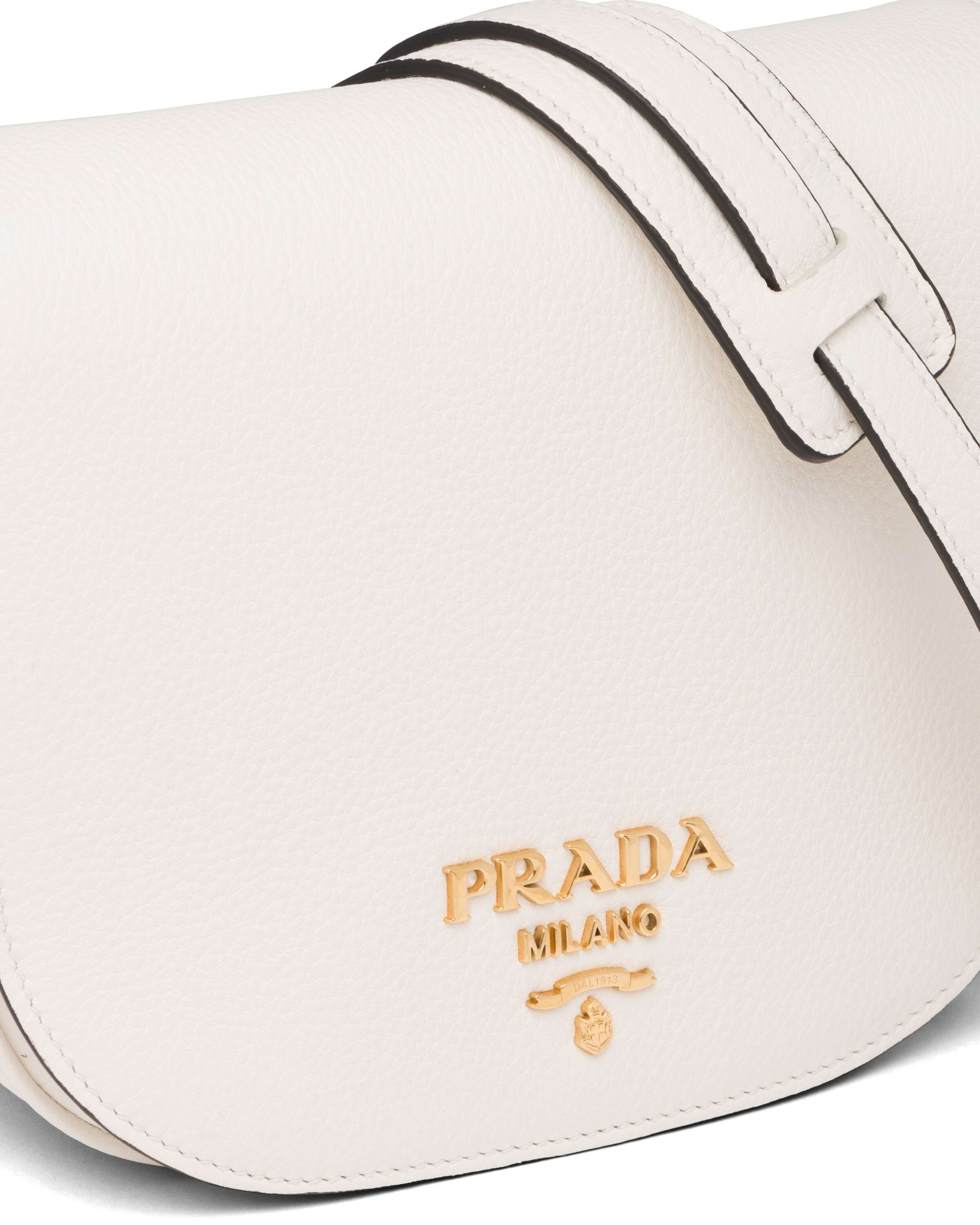White Leather shoulder bag | Prada
