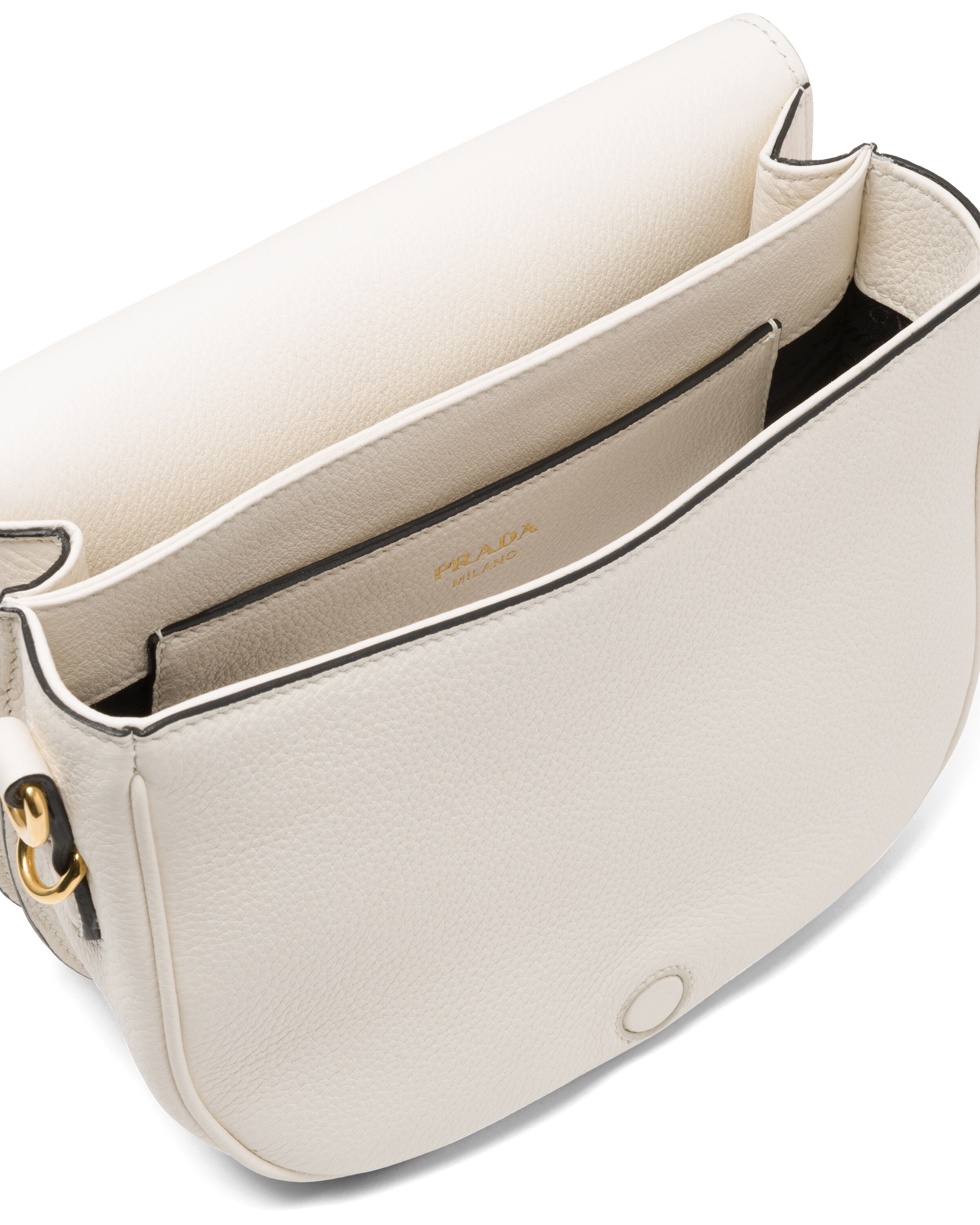 White Leather shoulder bag | Prada