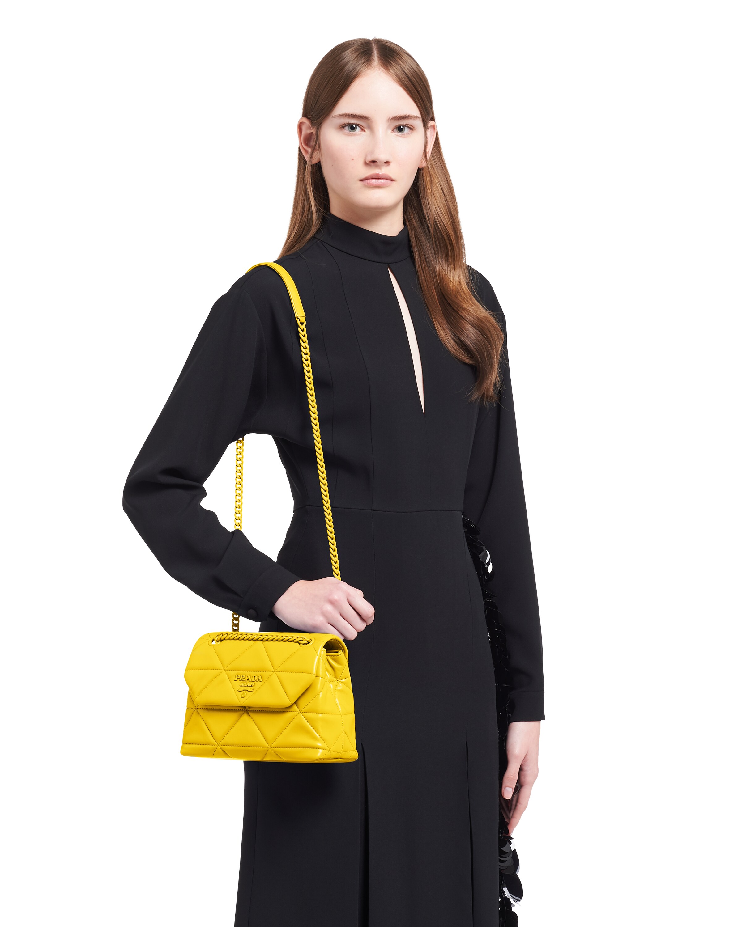 Yellow Small Nappa Leather Prada Spectrum Bag | Prada