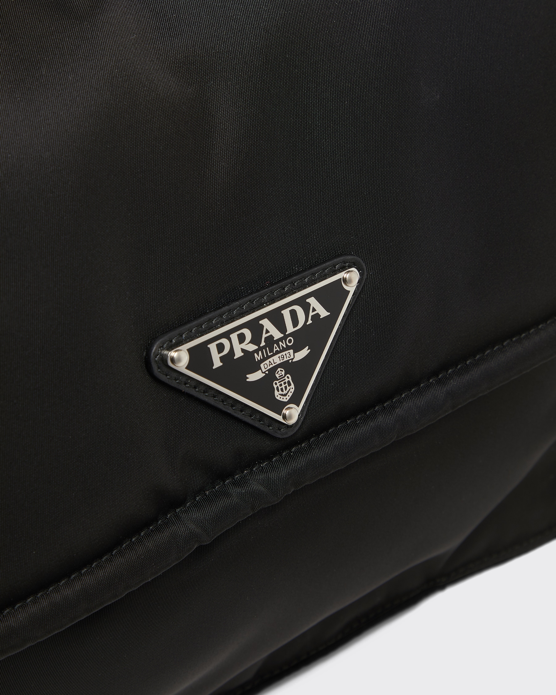 Black Large Padded Nylon Shoulder Bag | PRADA