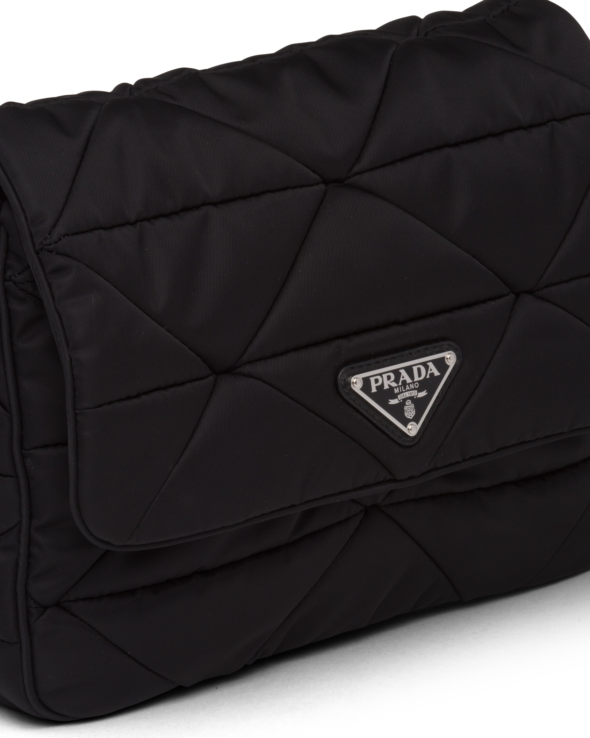 Black Re-Nylon padded shoulder bag | Prada