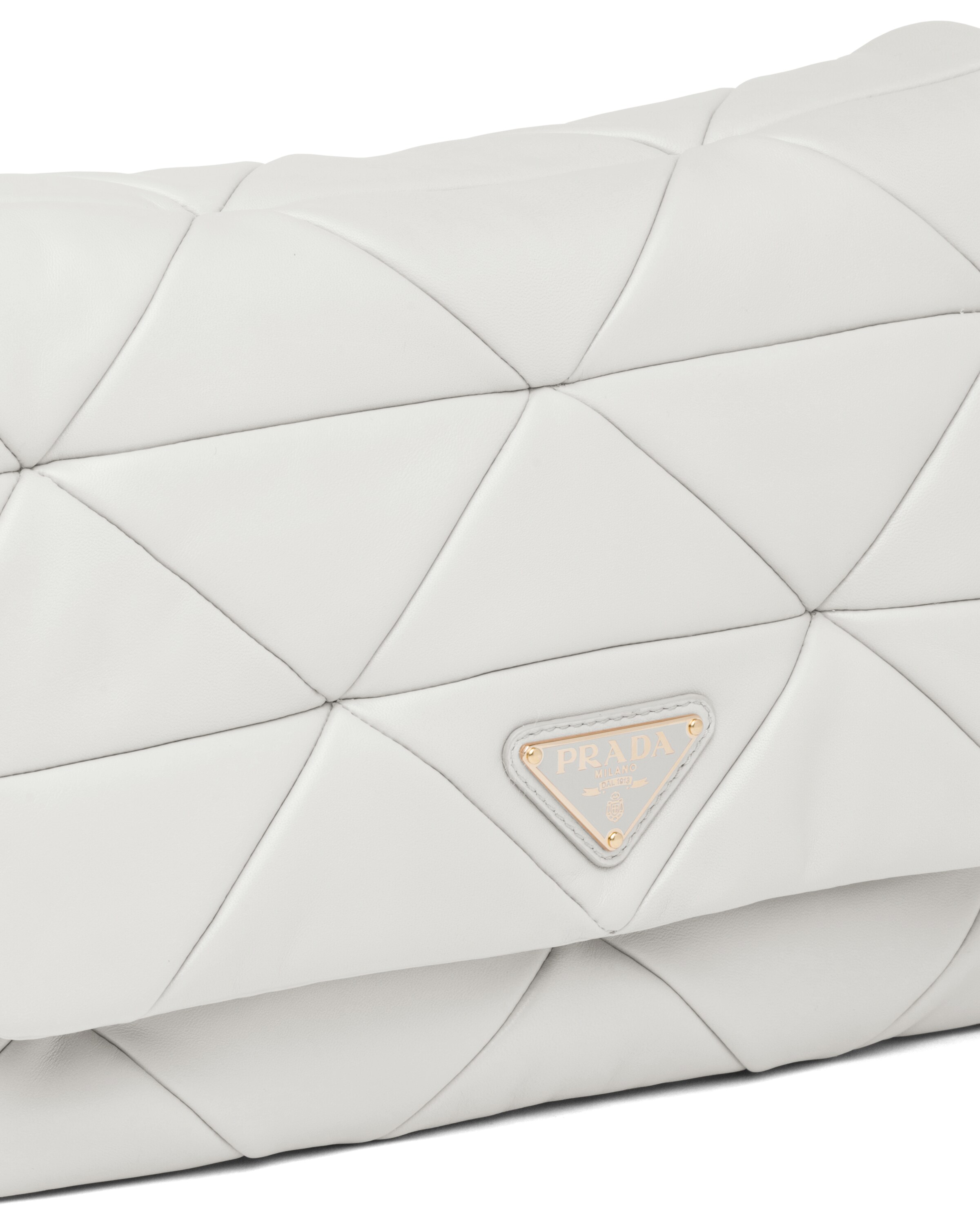 White Prada System nappa leather patchwork bag | Prada