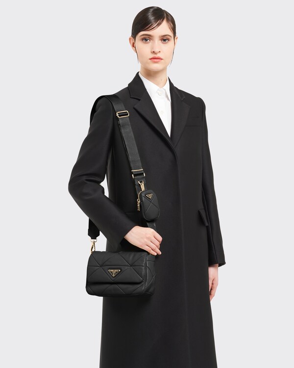 Black Prada System Nappa Leather Patchwork Bag | PRADA