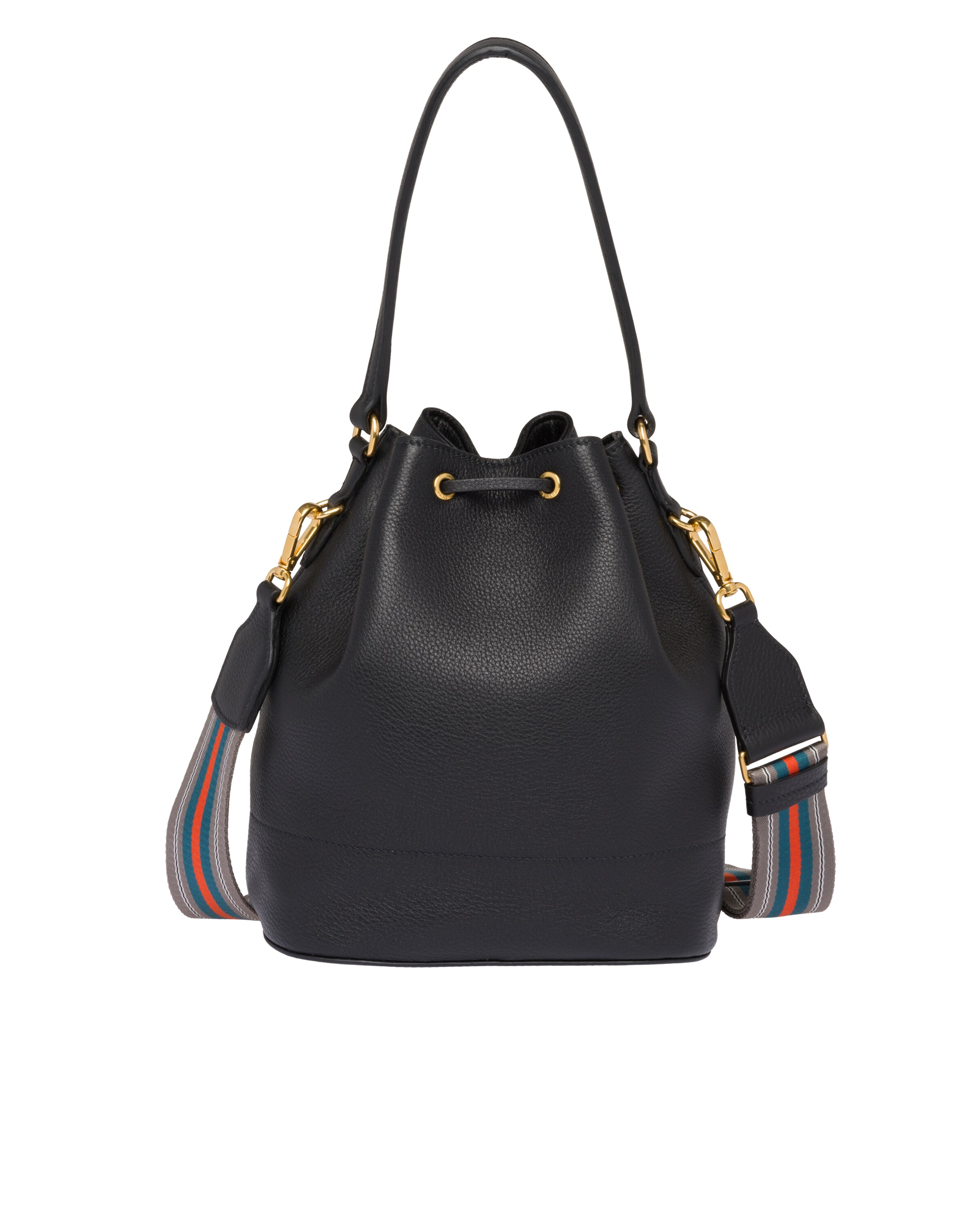Black Leather bucket bag | Prada