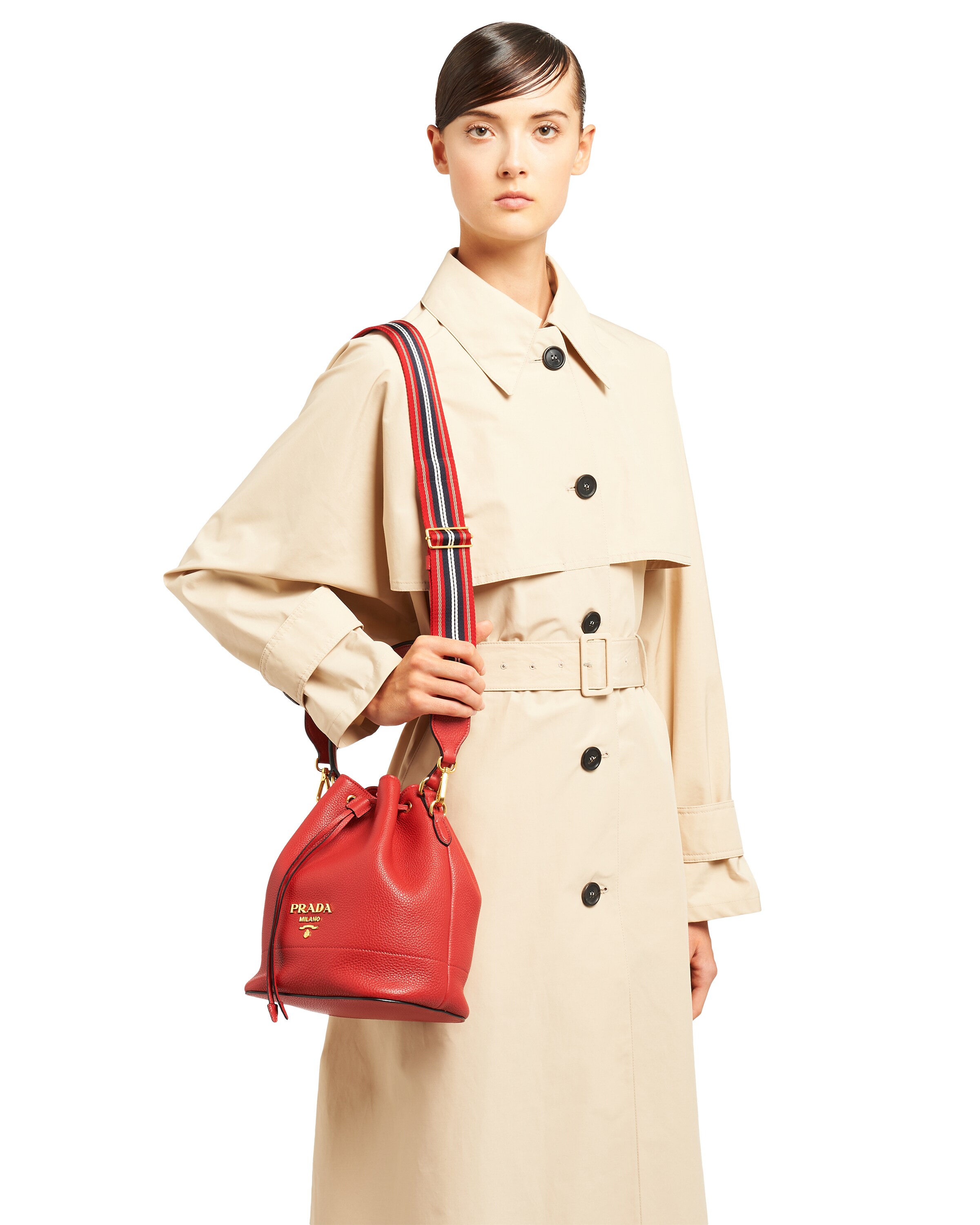 Leather Bucket Bag | Prada