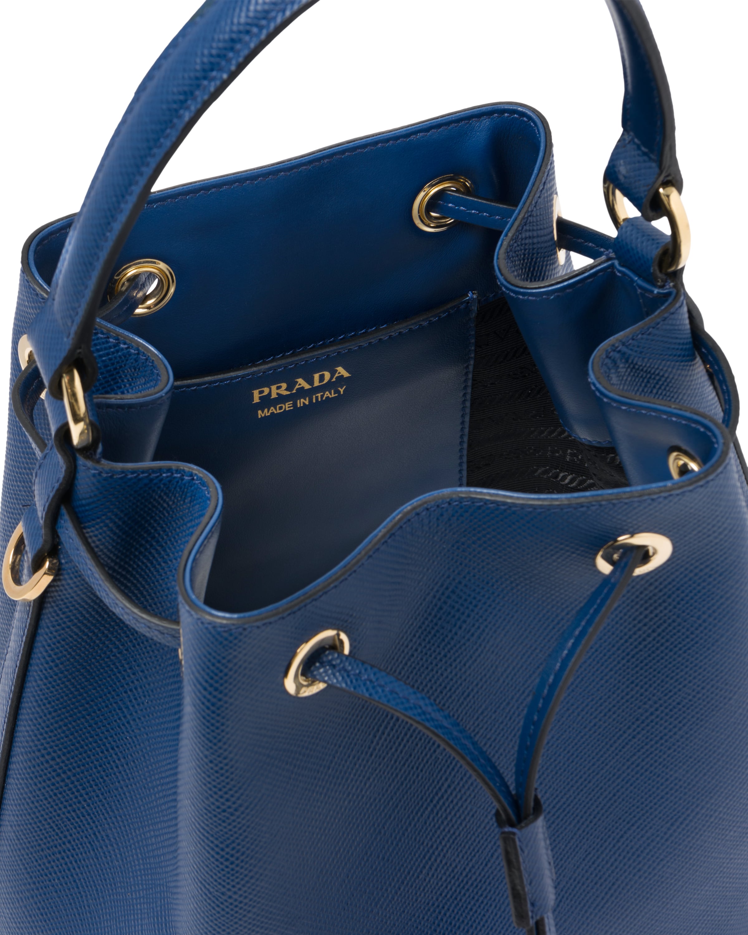 Bluette Saffiano Leather Bucket Bag | Prada