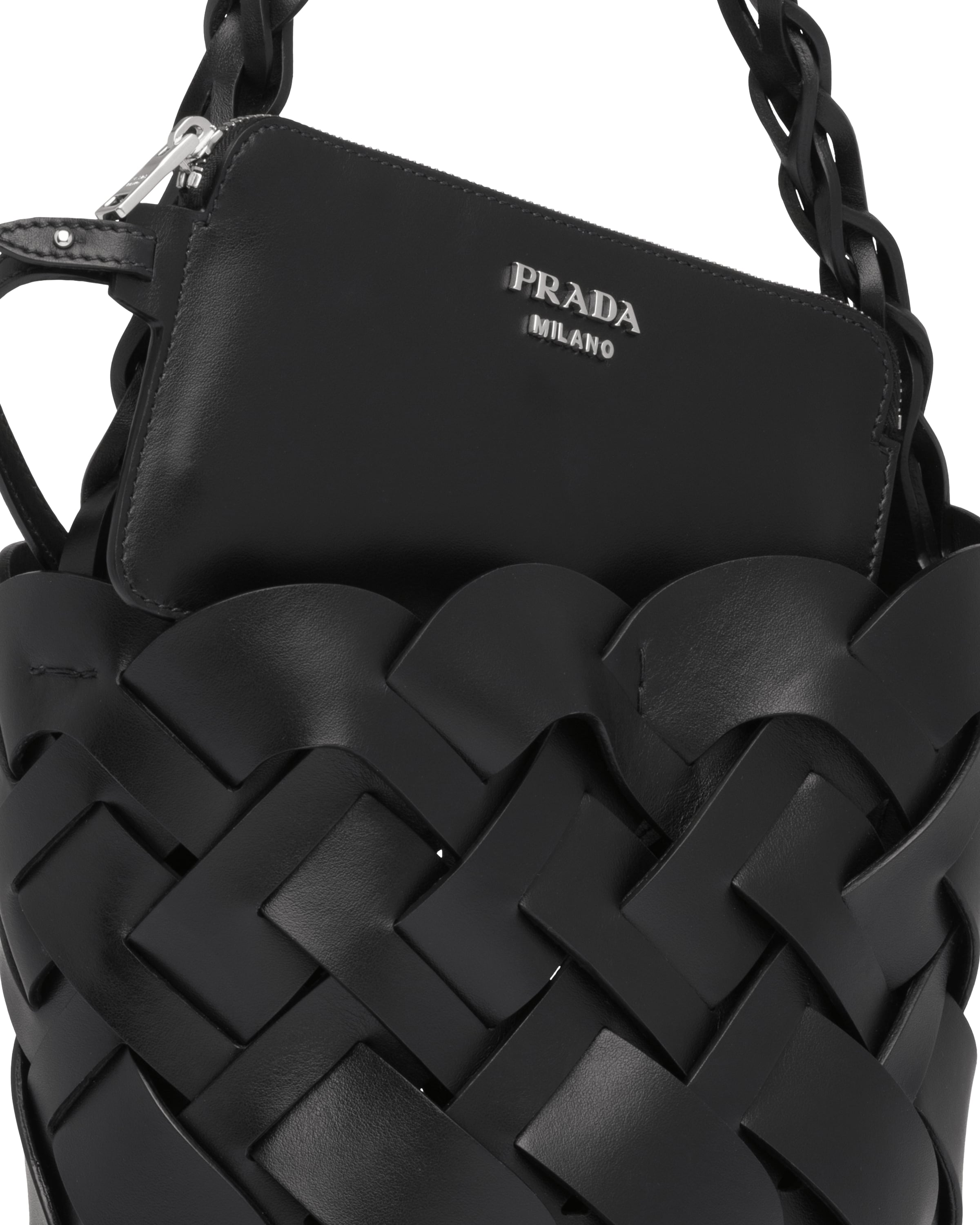 Leather Prada Tress Bucket Bag | Prada