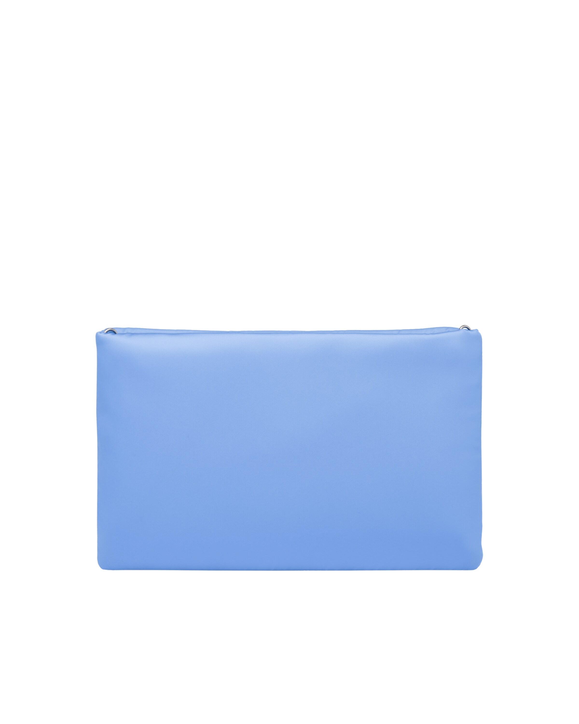 Periwinkle Blue Medium Padded nylon clutch | Prada