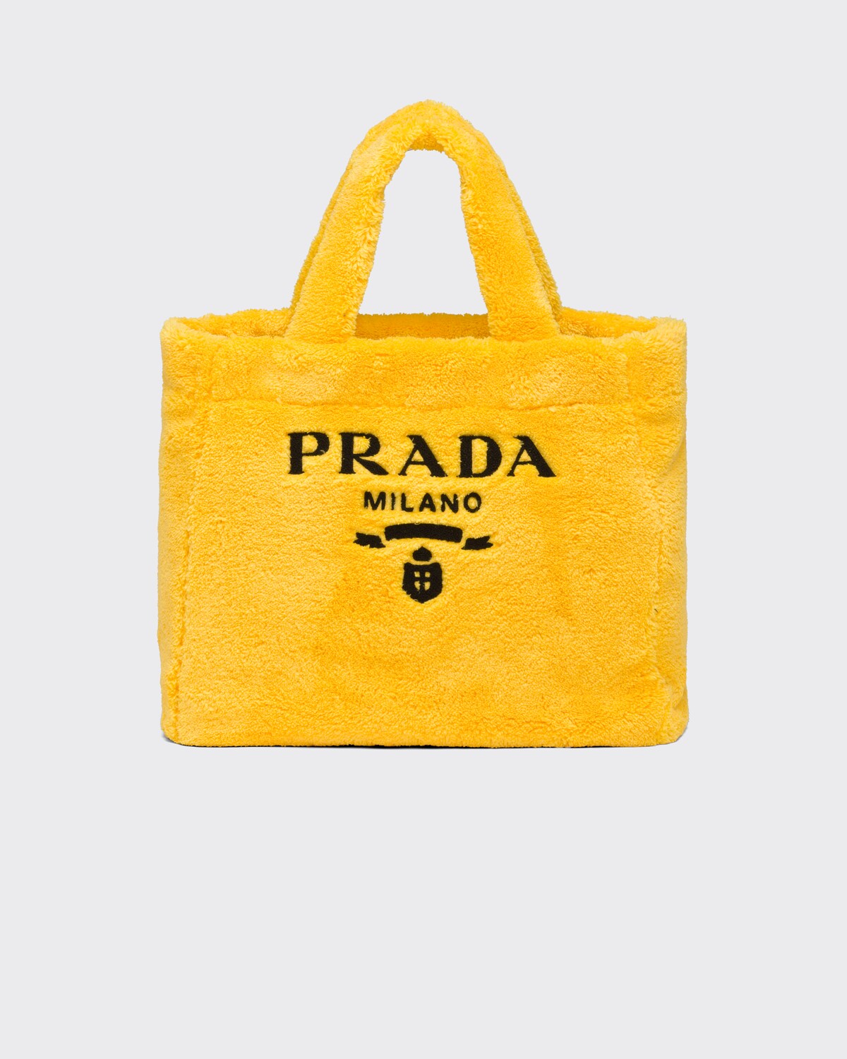 Yellow/black Terry Tote Bag | PRADA