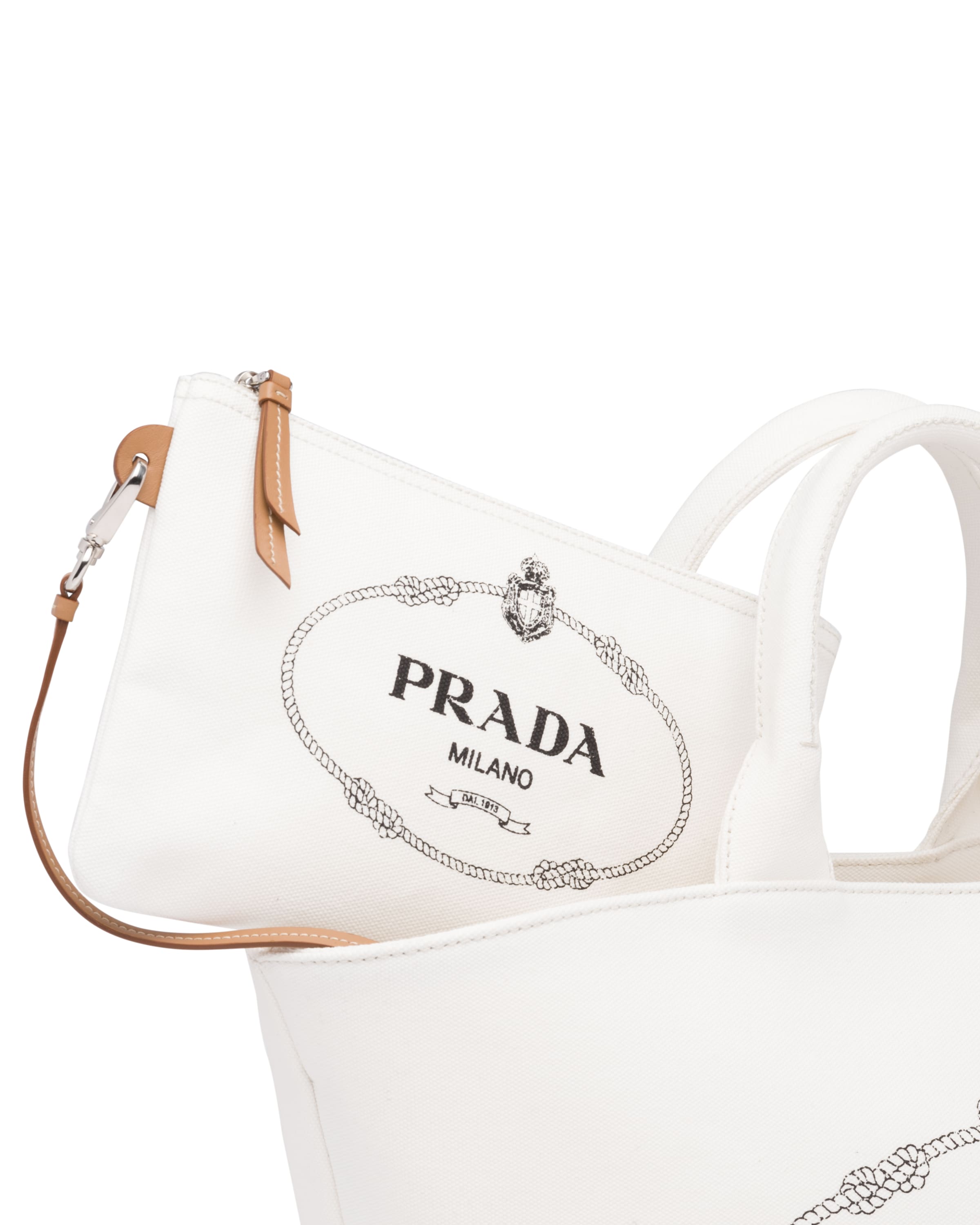 White Fabric handbag | Prada