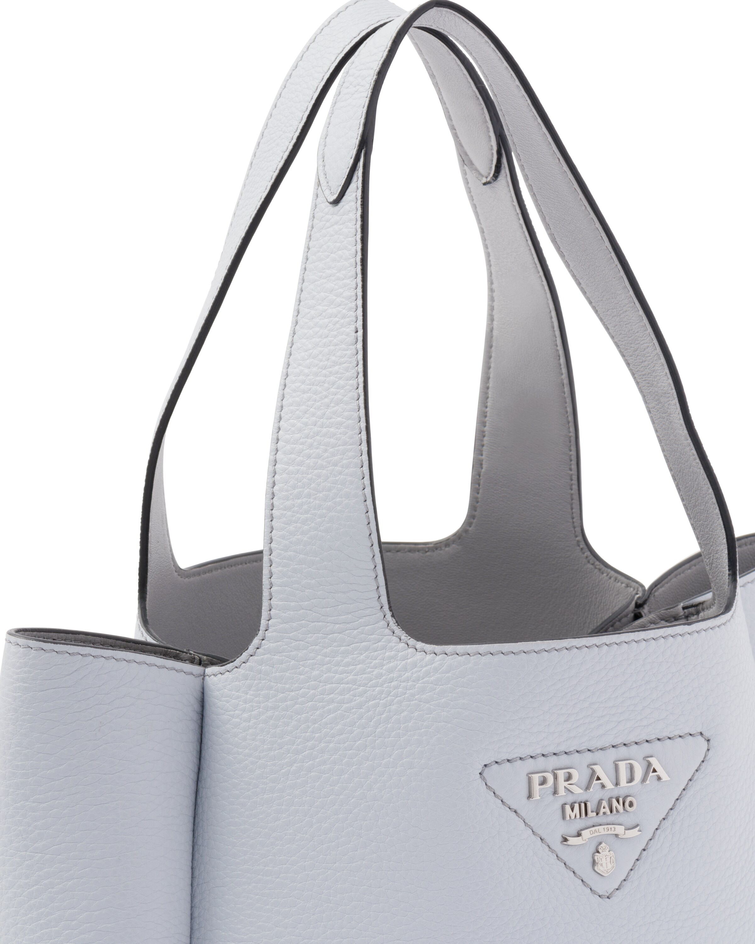 Kornblume Prada Dynamique Tote Bag aus Leder | Prada