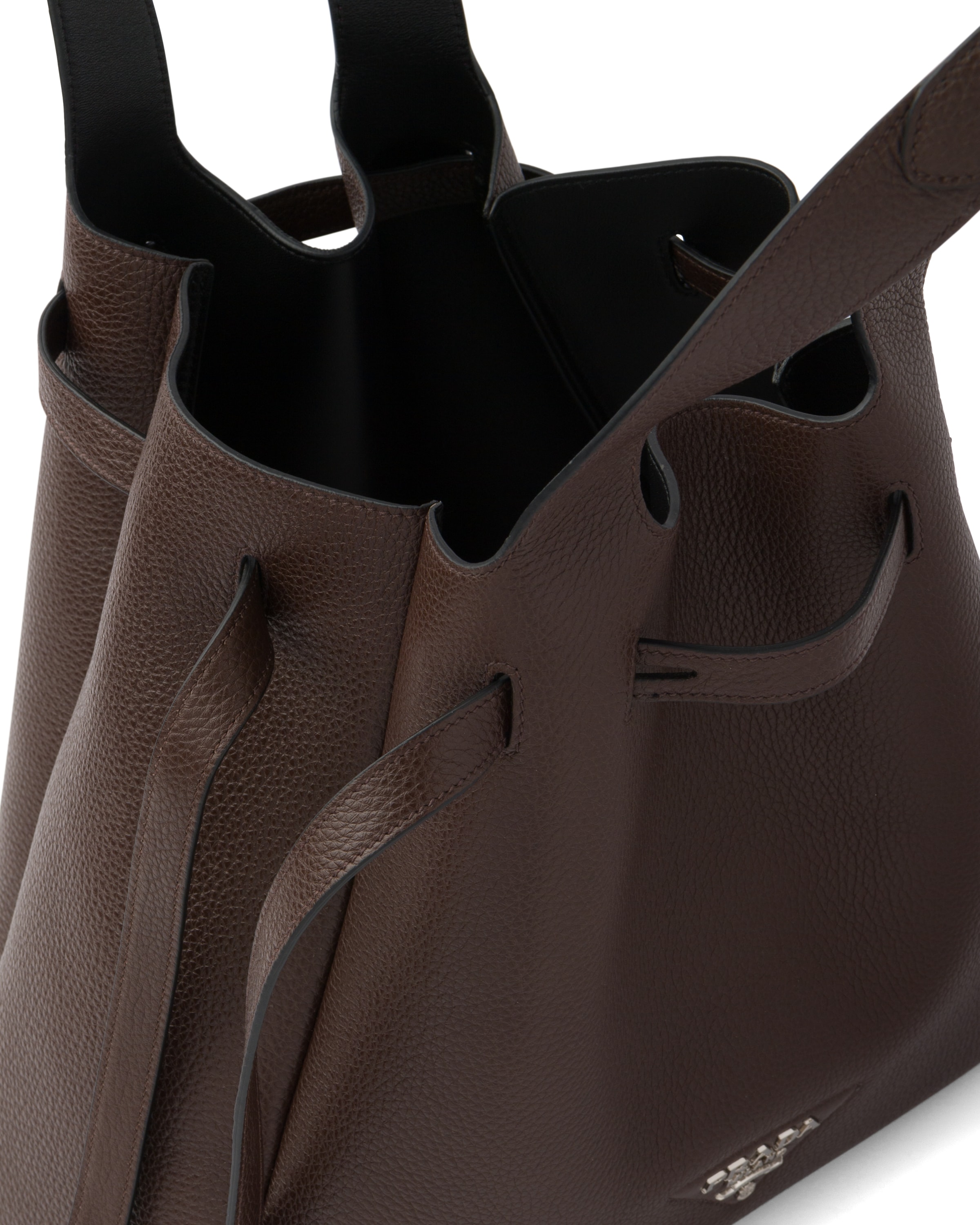 Coffee Leather tote | Prada