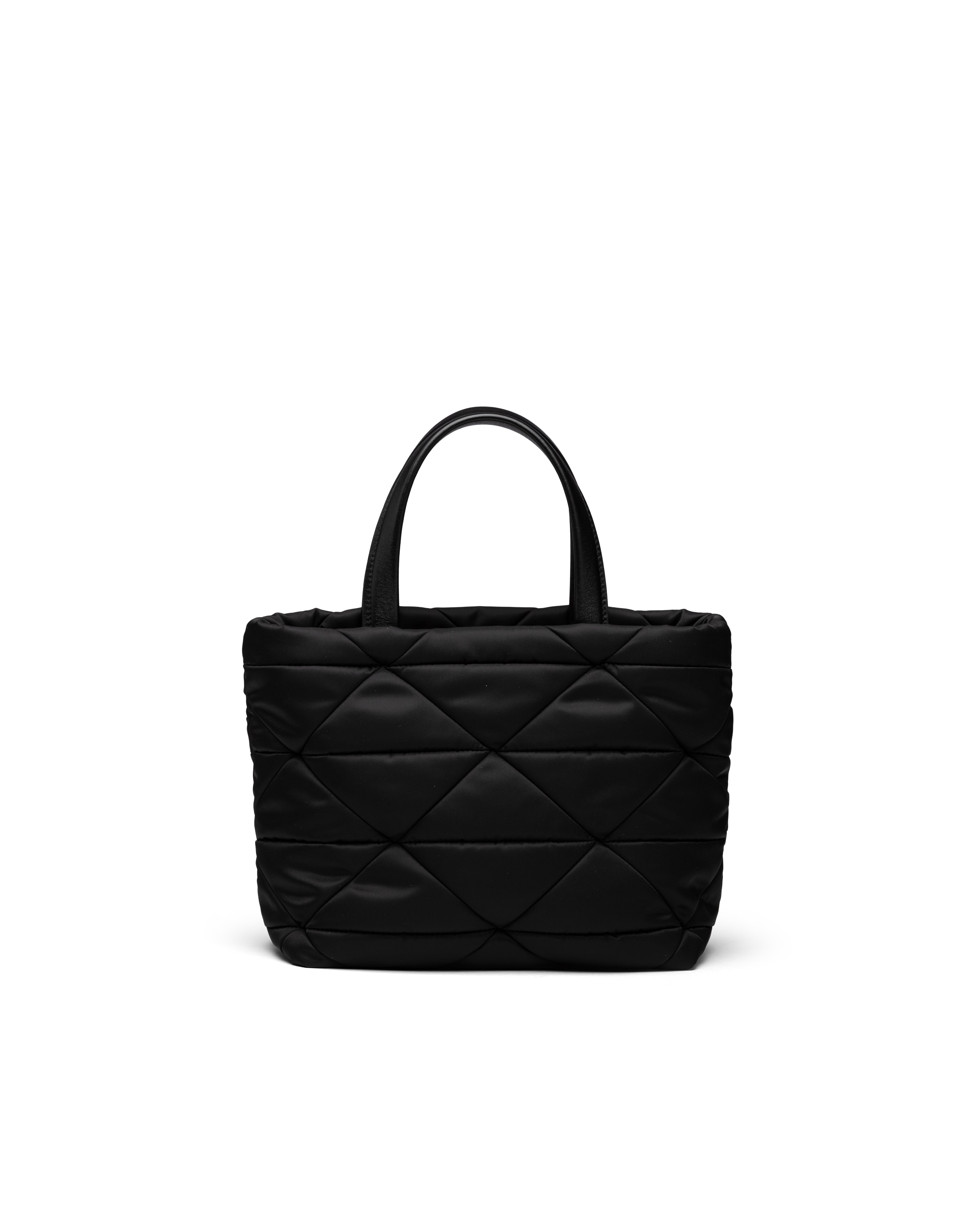 Black Padded nylon tote bag | Prada
