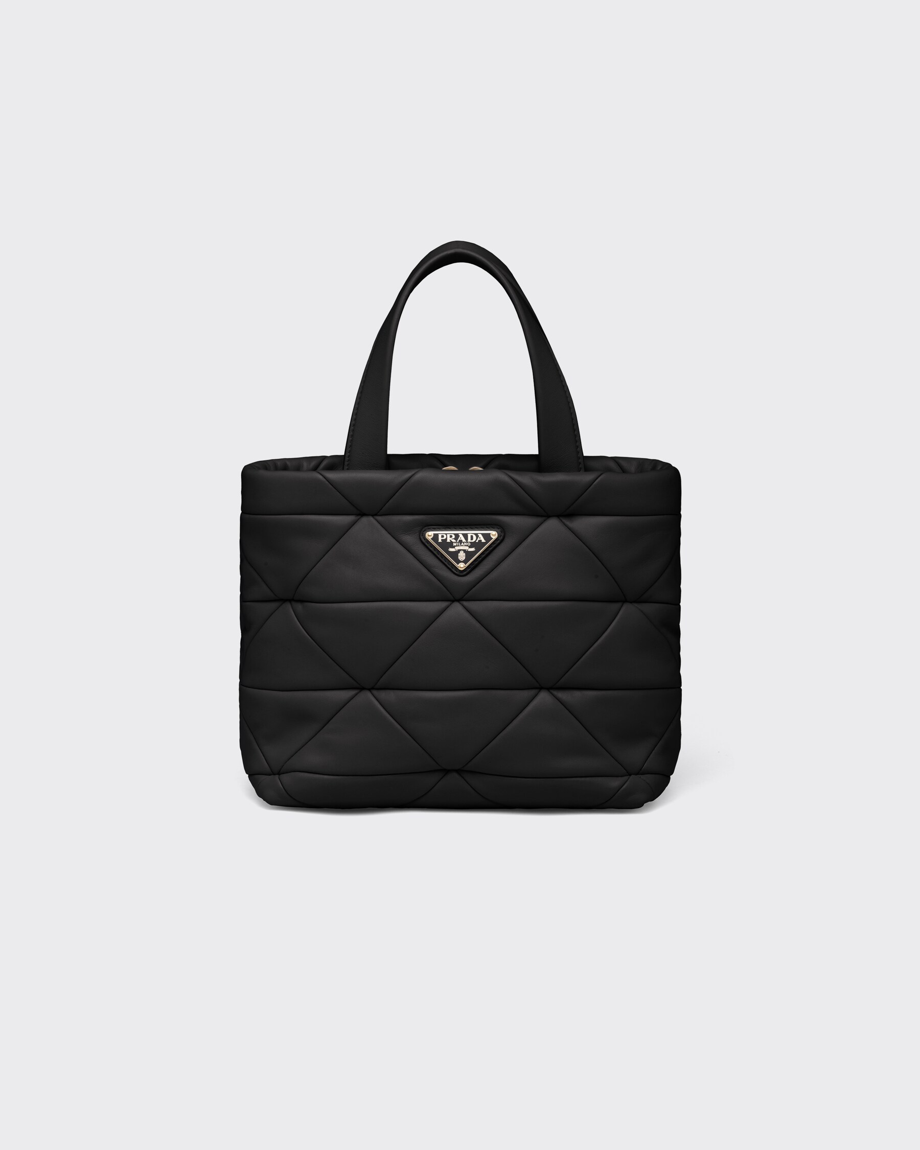 Black Prada System Nappa Leather Patchwork Tote | PRADA
