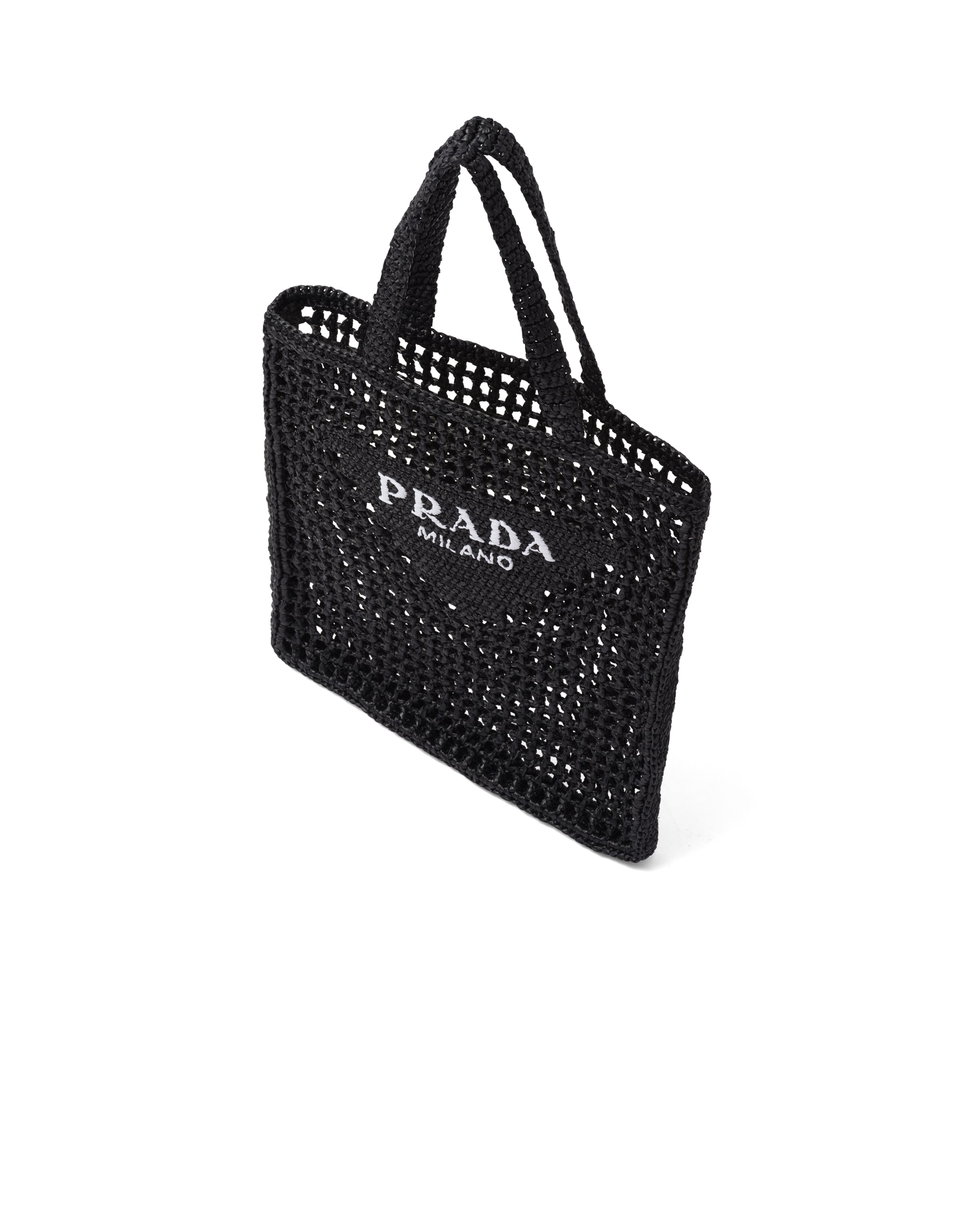 Black Raffia tote bag | Prada