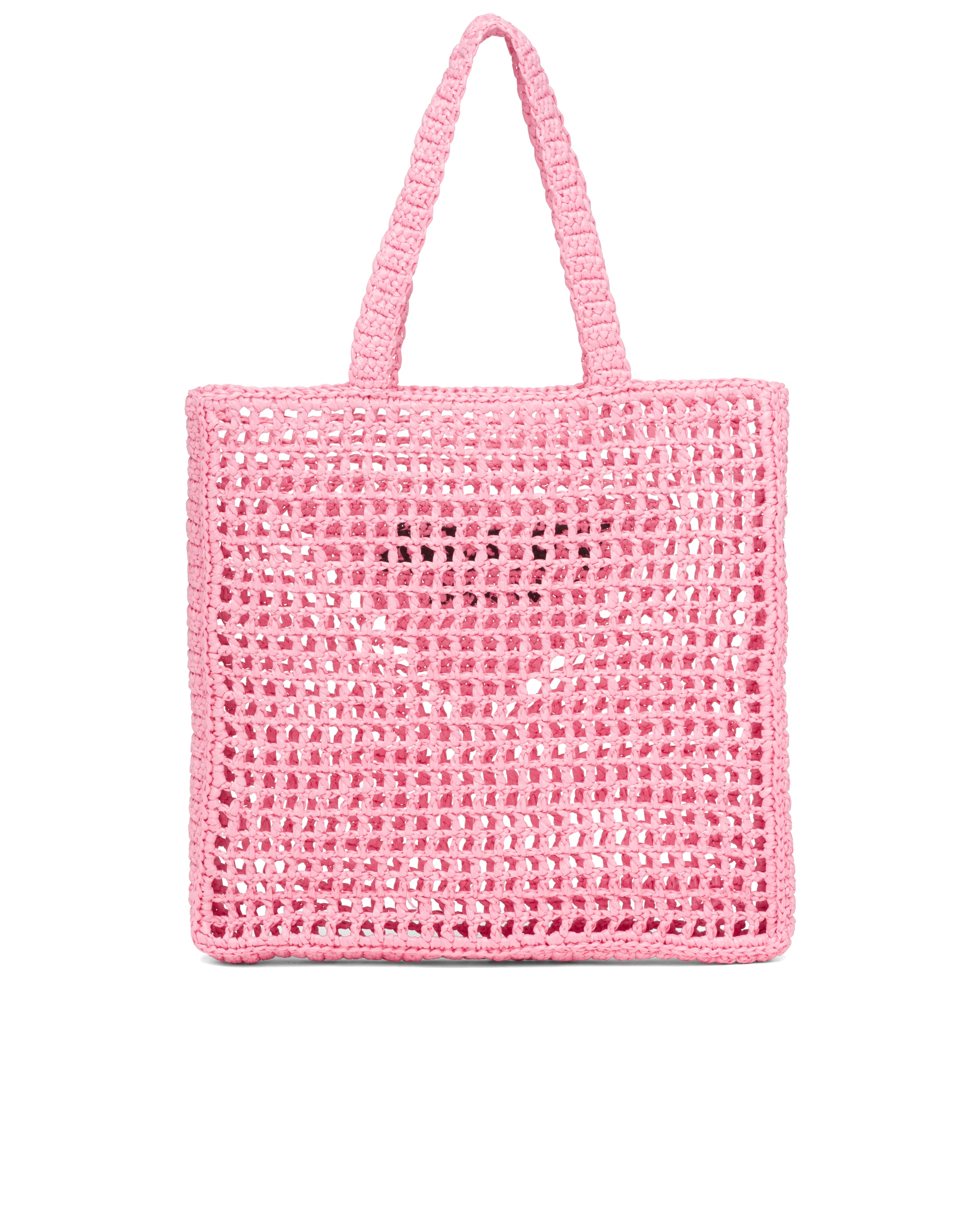 Petal Pink Raffia tote bag | Prada