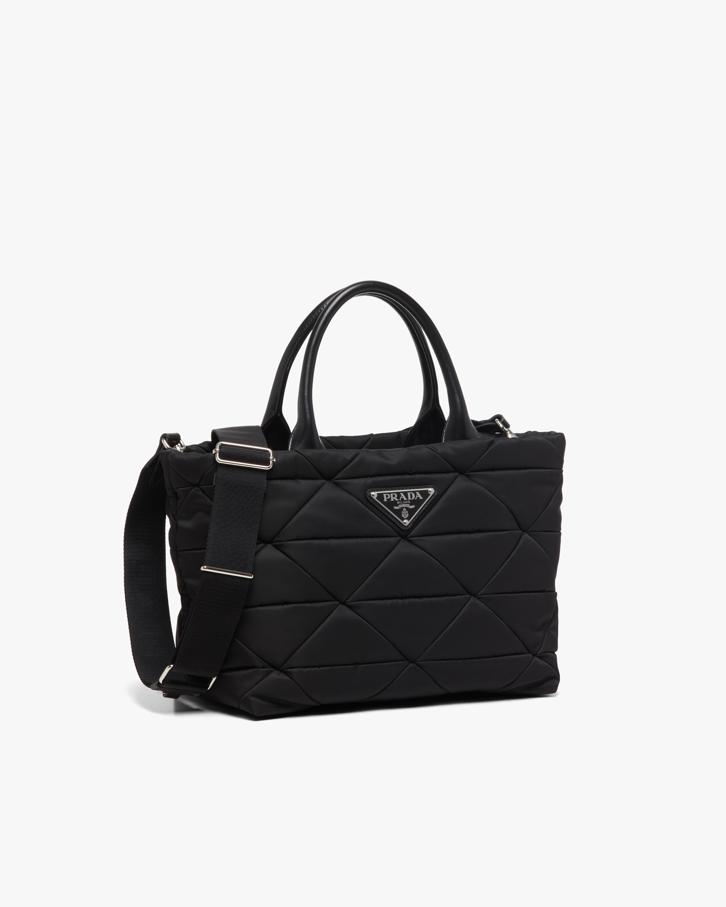 Black Small padded nylon tote | Prada