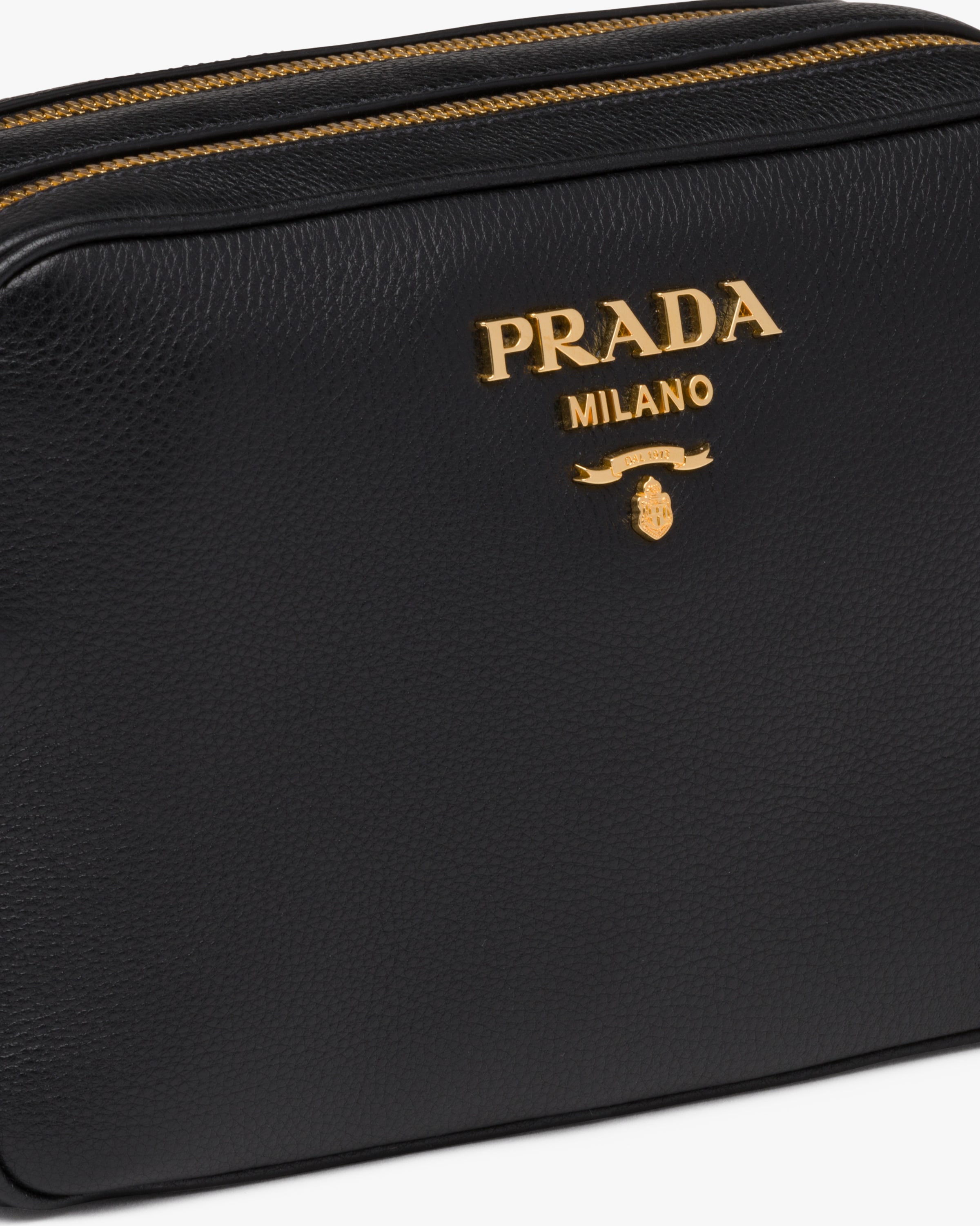 Black Leather Cross-Body Bag | Prada