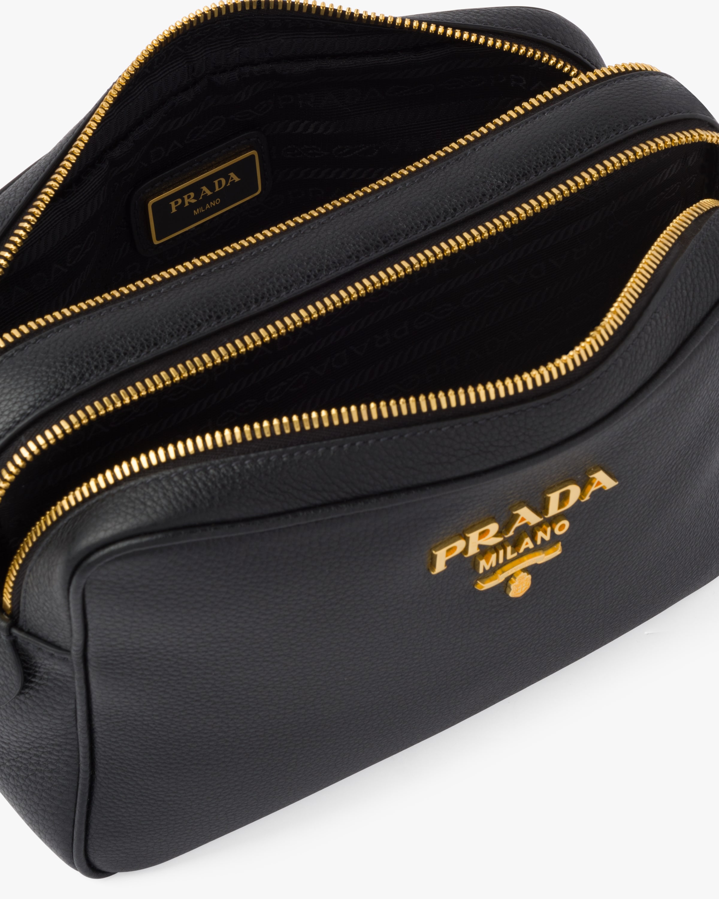 Black Leather Cross-Body Bag | Prada