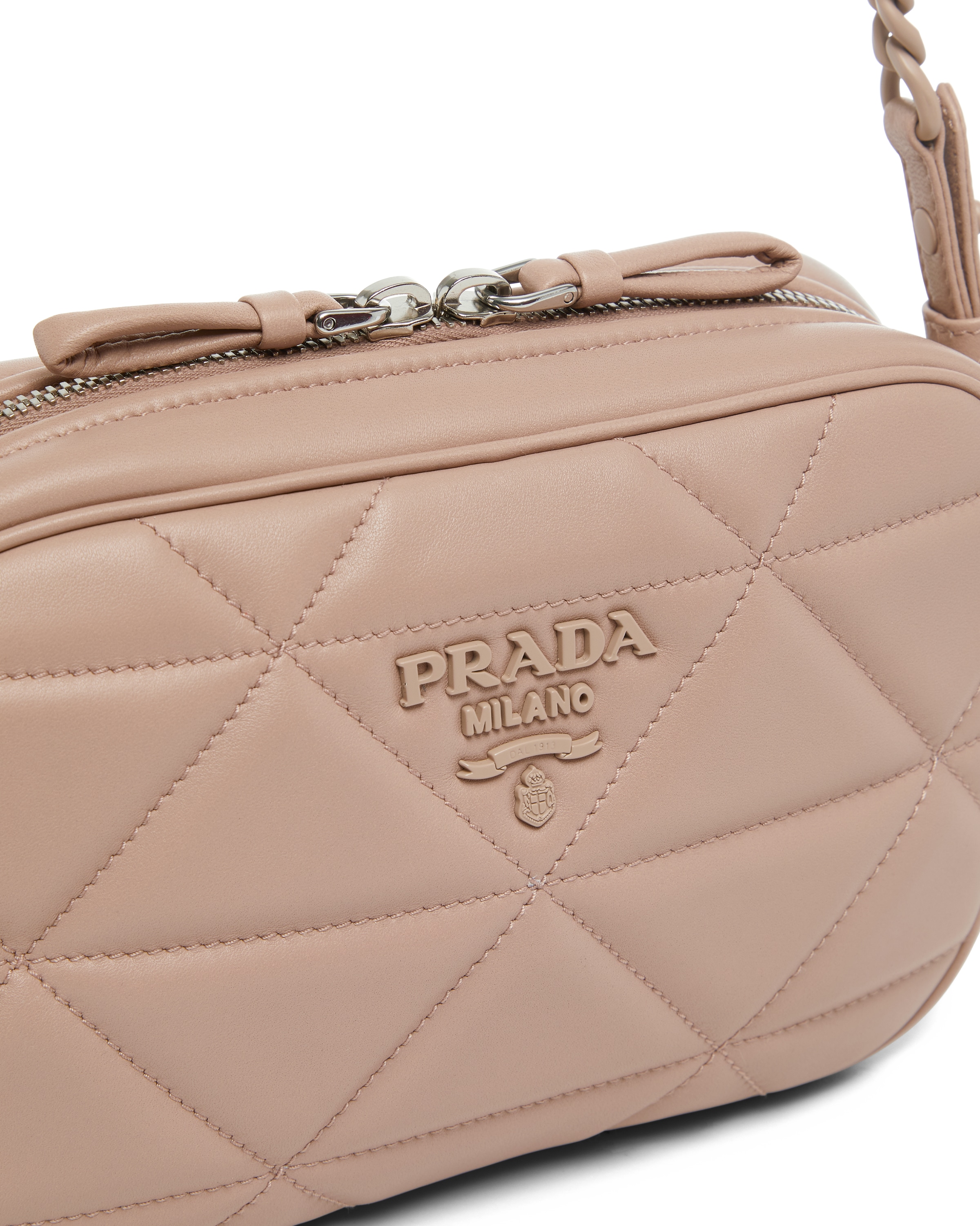 Powder Beige Prada Spectrum nappa leather shoulder bag | Prada