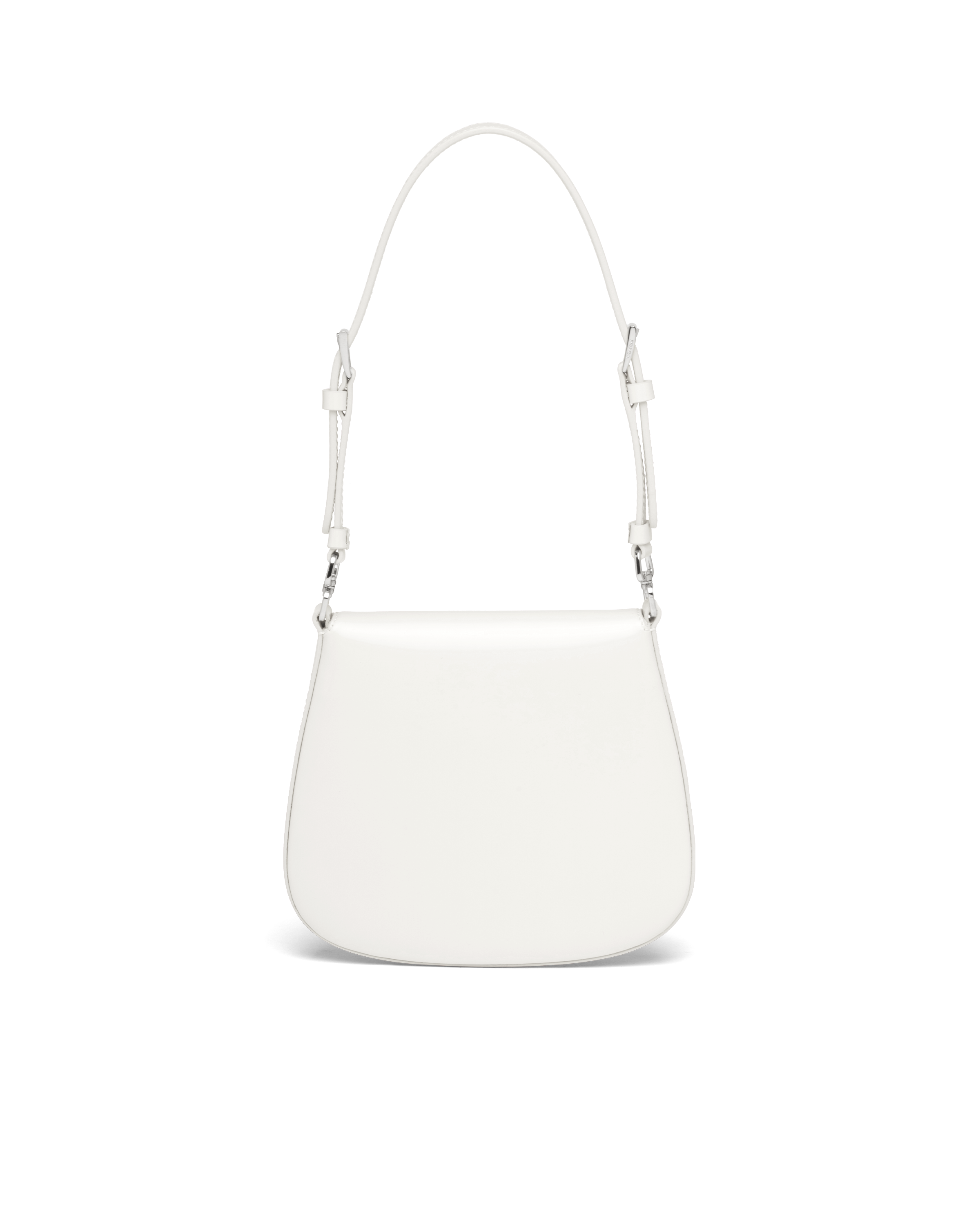 White Prada Cleo brushed leather mini bag | Prada
