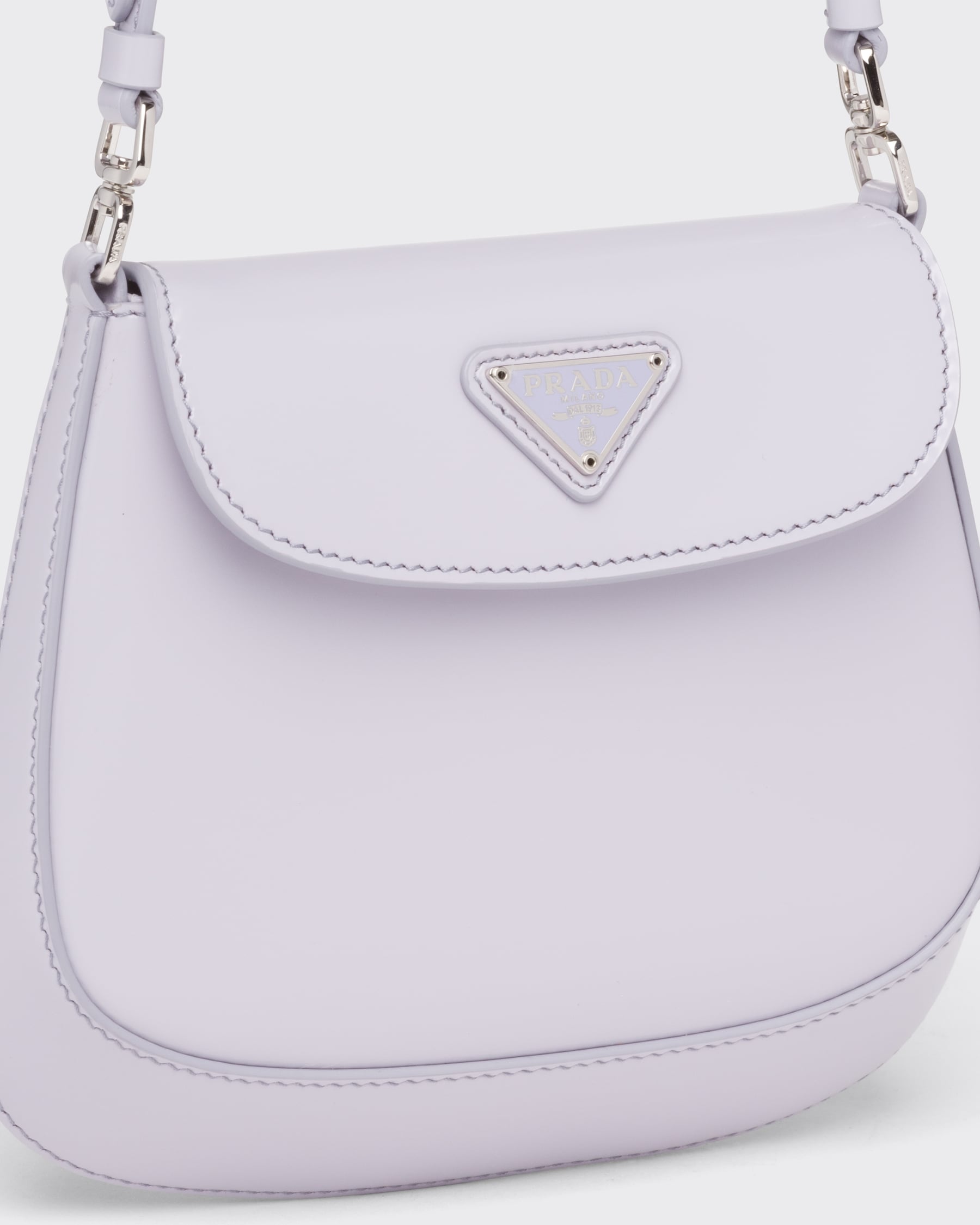 Wisteria Prada Cleo Brushed Leather Mini Bag | PRADA