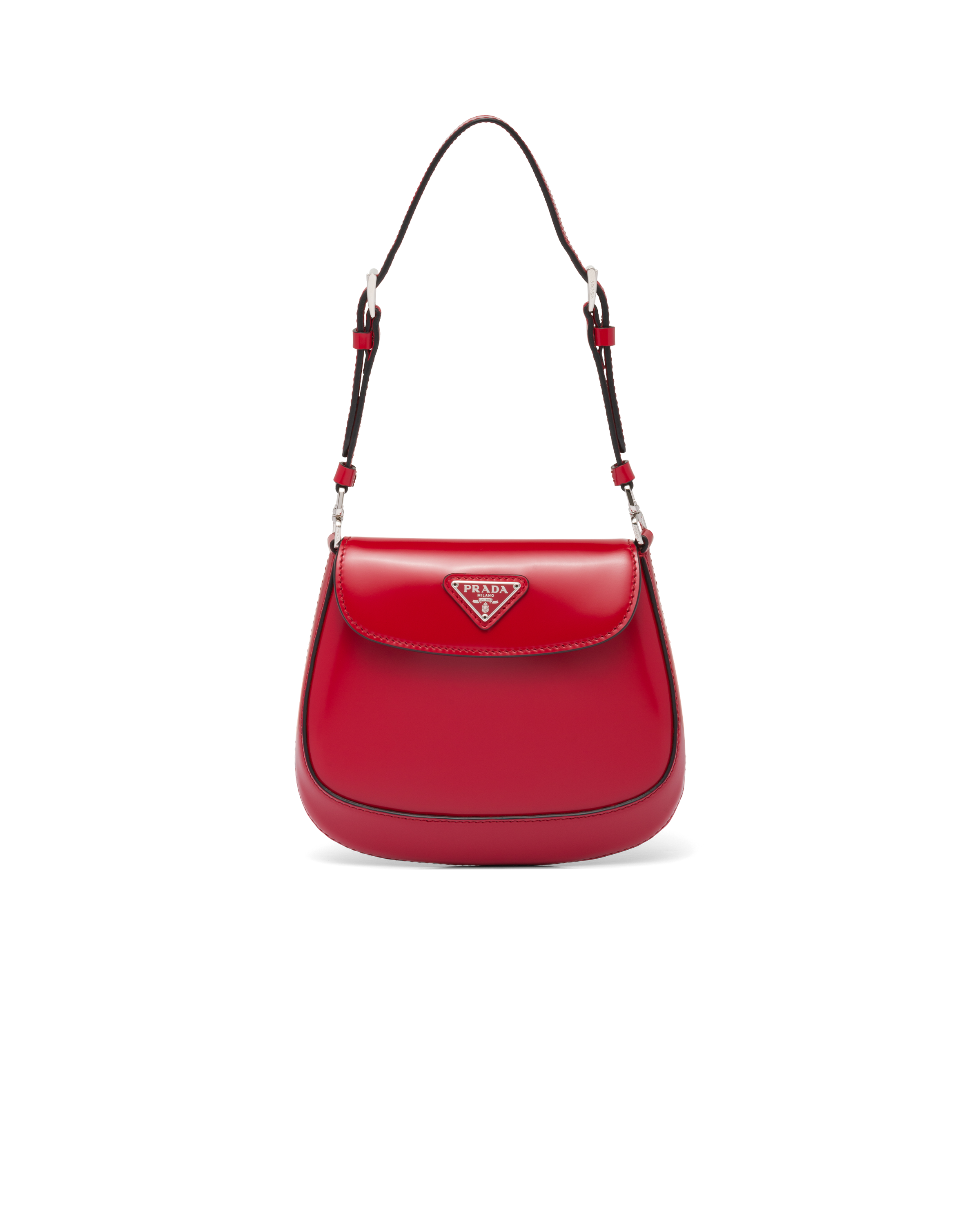 Scarlet Prada Cleo brushed leather mini bag | Prada
