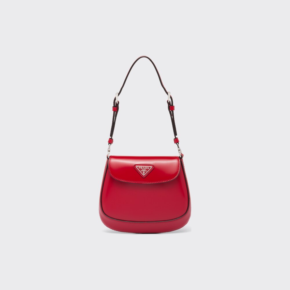 Scarlet Prada Cleo brushed leather mini bag | Prada