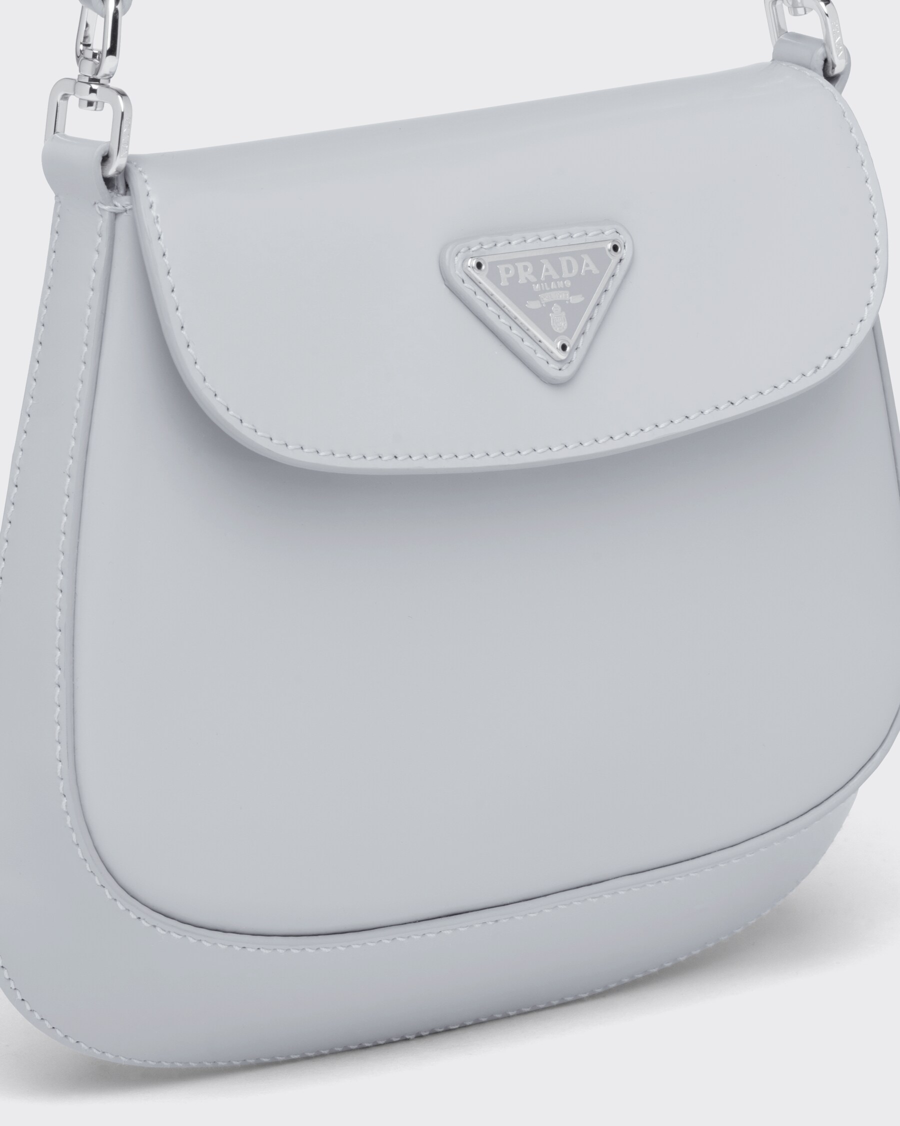 Cornflower Prada Cleo Brushed Leather Mini Bag | PRADA